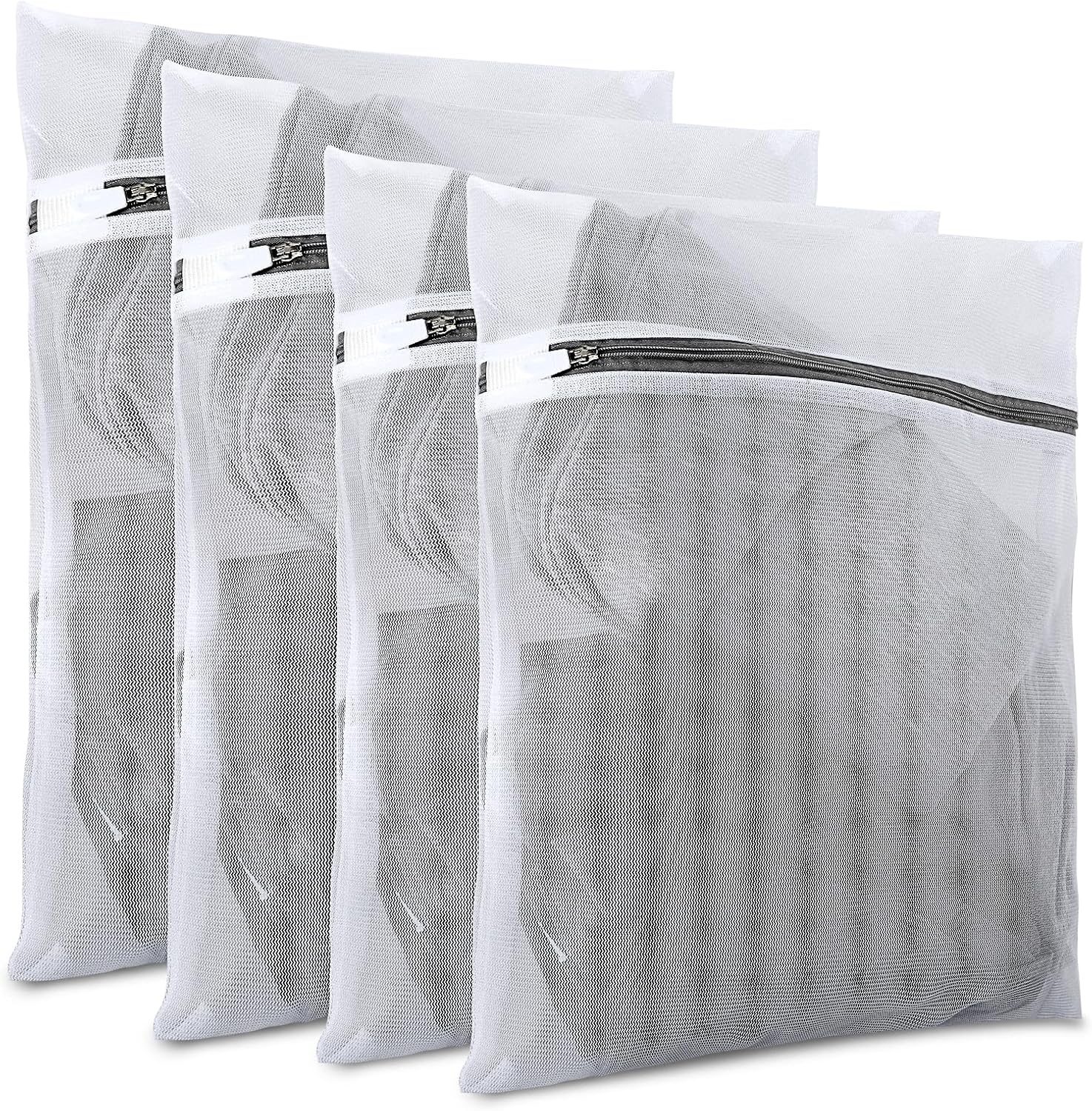 Amazon.com: WLLHYF 4 Pack Mesh Laundry Bags Fabric Fine Net Wash Bag ...