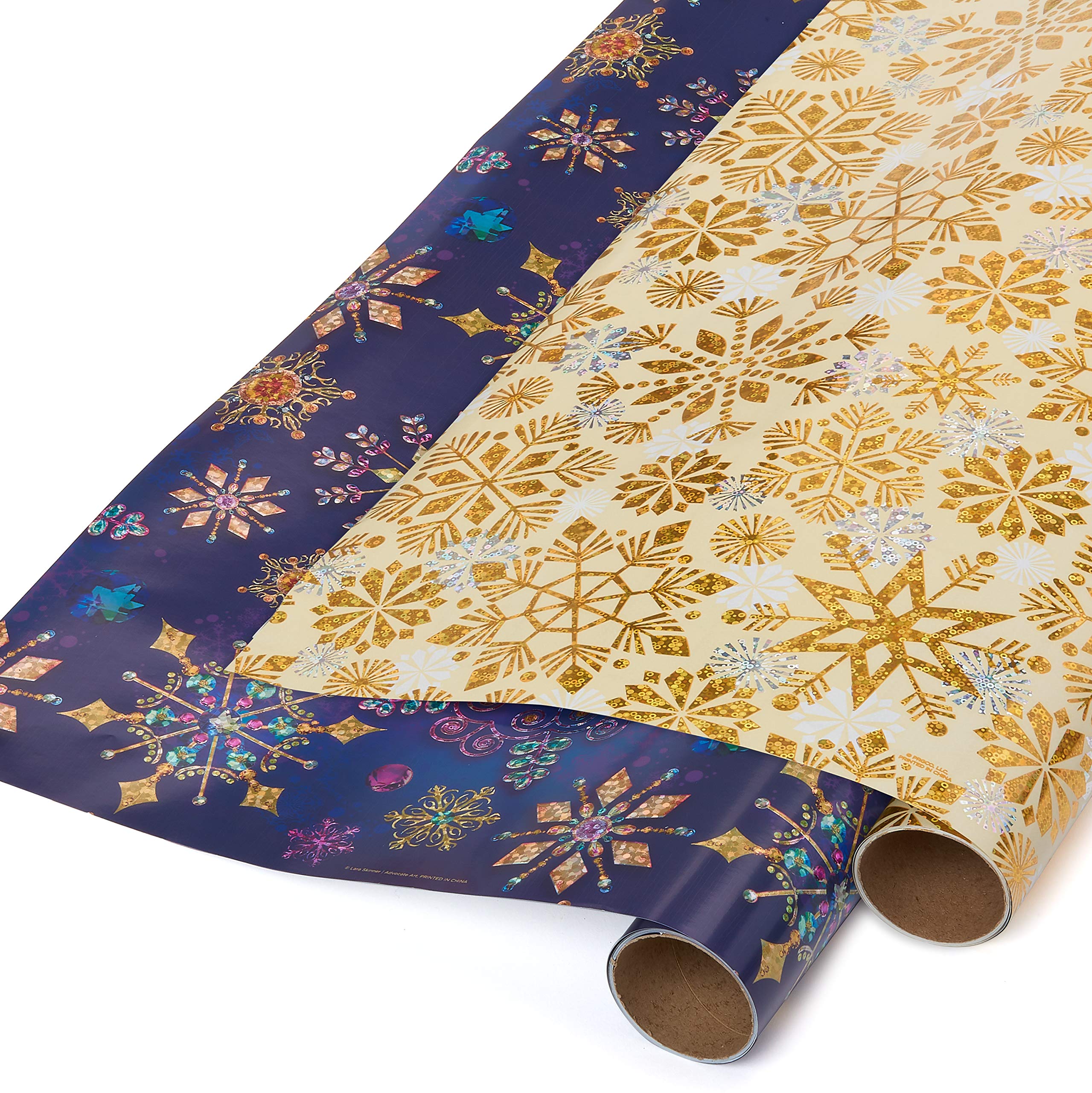 Papyrus Wrapping Paper Bundle (Jewel Tone, Holographic Snowflakes) for ...