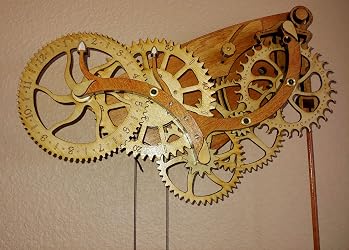 Amazon.com: Abong Laser-Cut Mechanical Wooden Pendulum Clock - 3D Clock ...