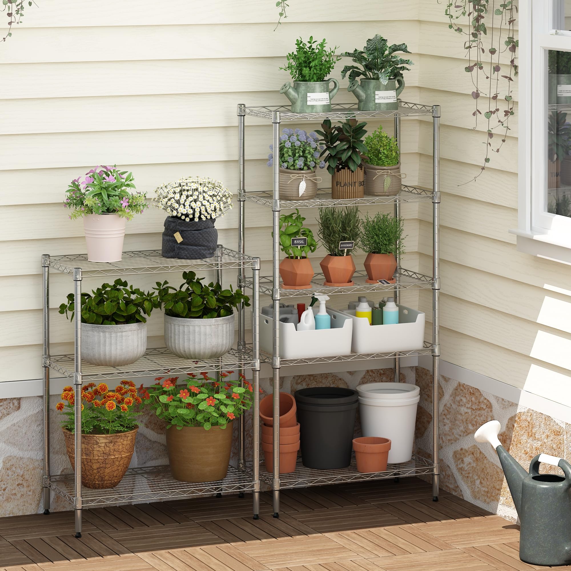 Snapklik.com : Furinno Wayar 5-Tier Metal Storage Shelf Rack