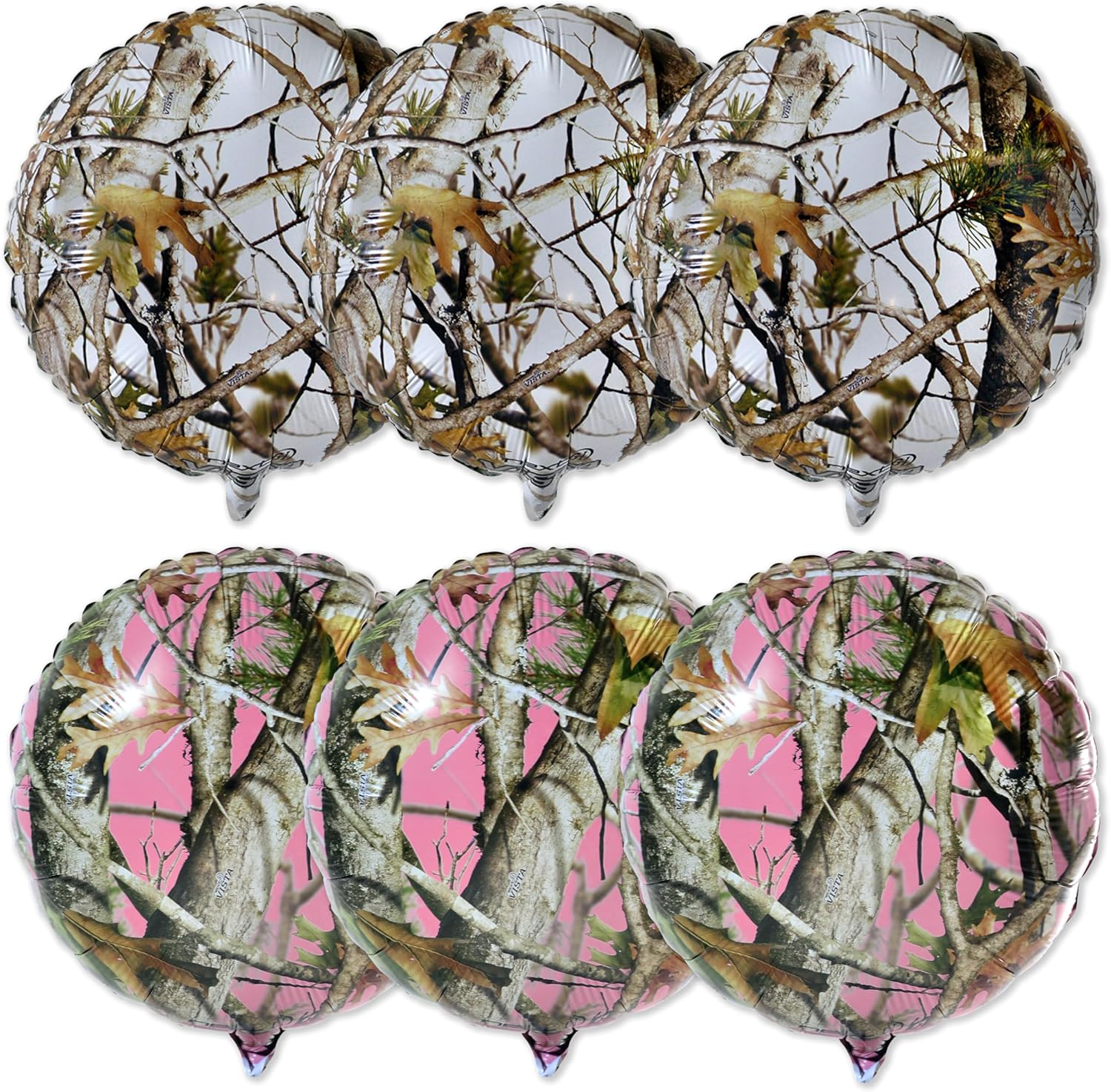 Amazon.com: Pink and White Hunting Camo Party Balloons (6 Pcs.)! 3 ...