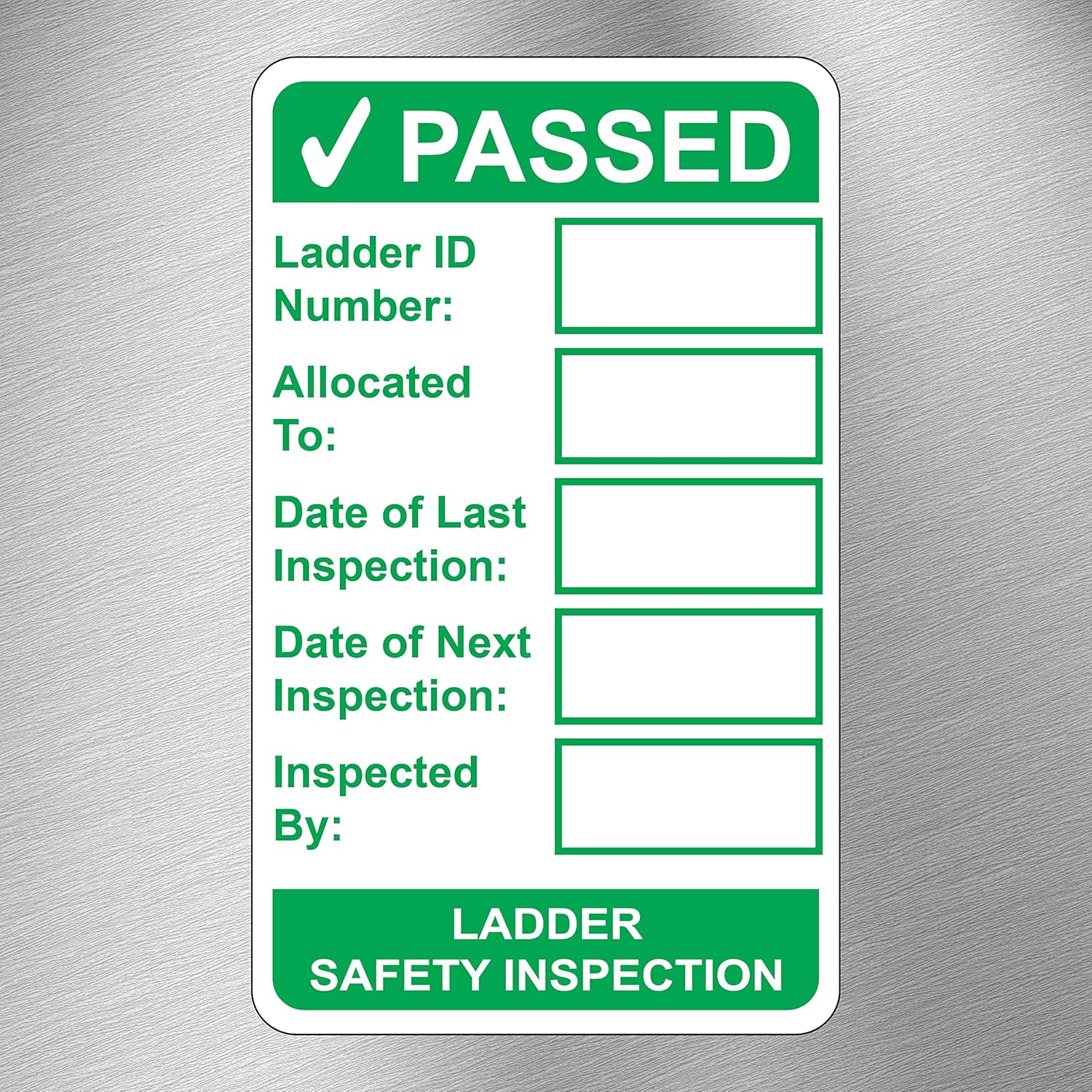 24 Ladder Safety Inspection self Adhesive Vinyl Stickers - 79mm x 48mm ...