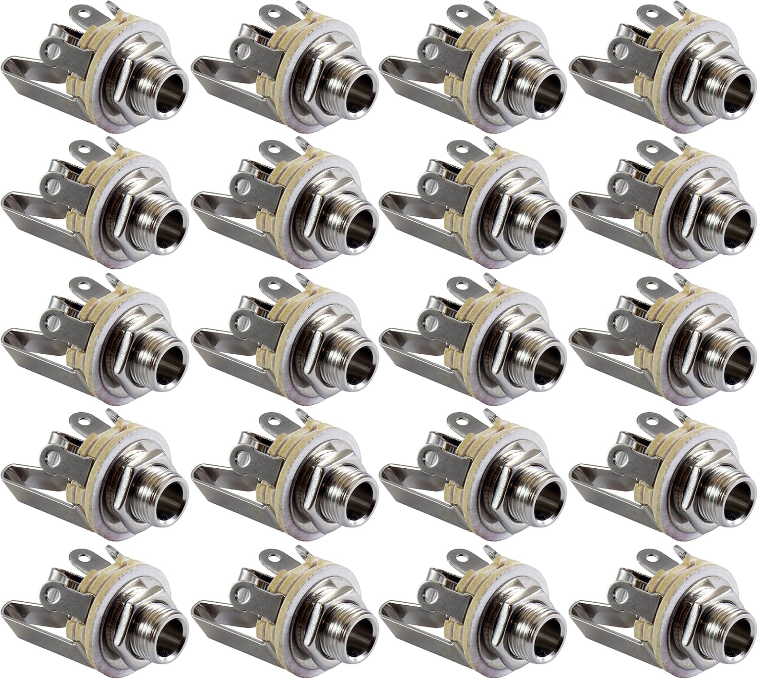 GLS Audio 1/4" Female TRS Stereo Panel - Guitar Jack, Mount Jack, Input ...