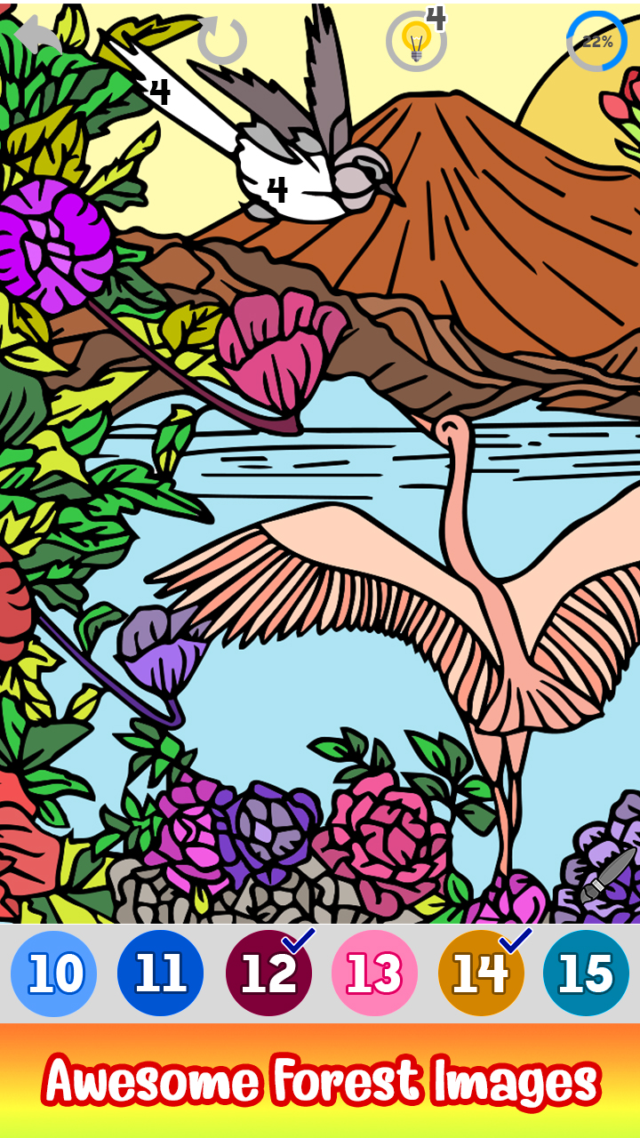Forest Color By Number - Secret Garden, Nature Paint Book - App on ...