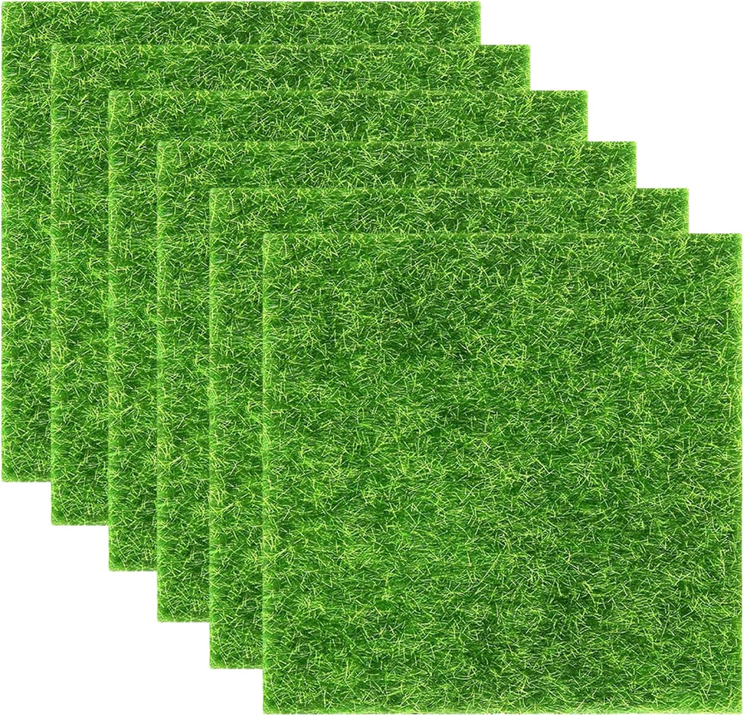 Amazon.com: KAEZDD 6 Pieces of 6x6 Inches Fake Grass for Crafts ...