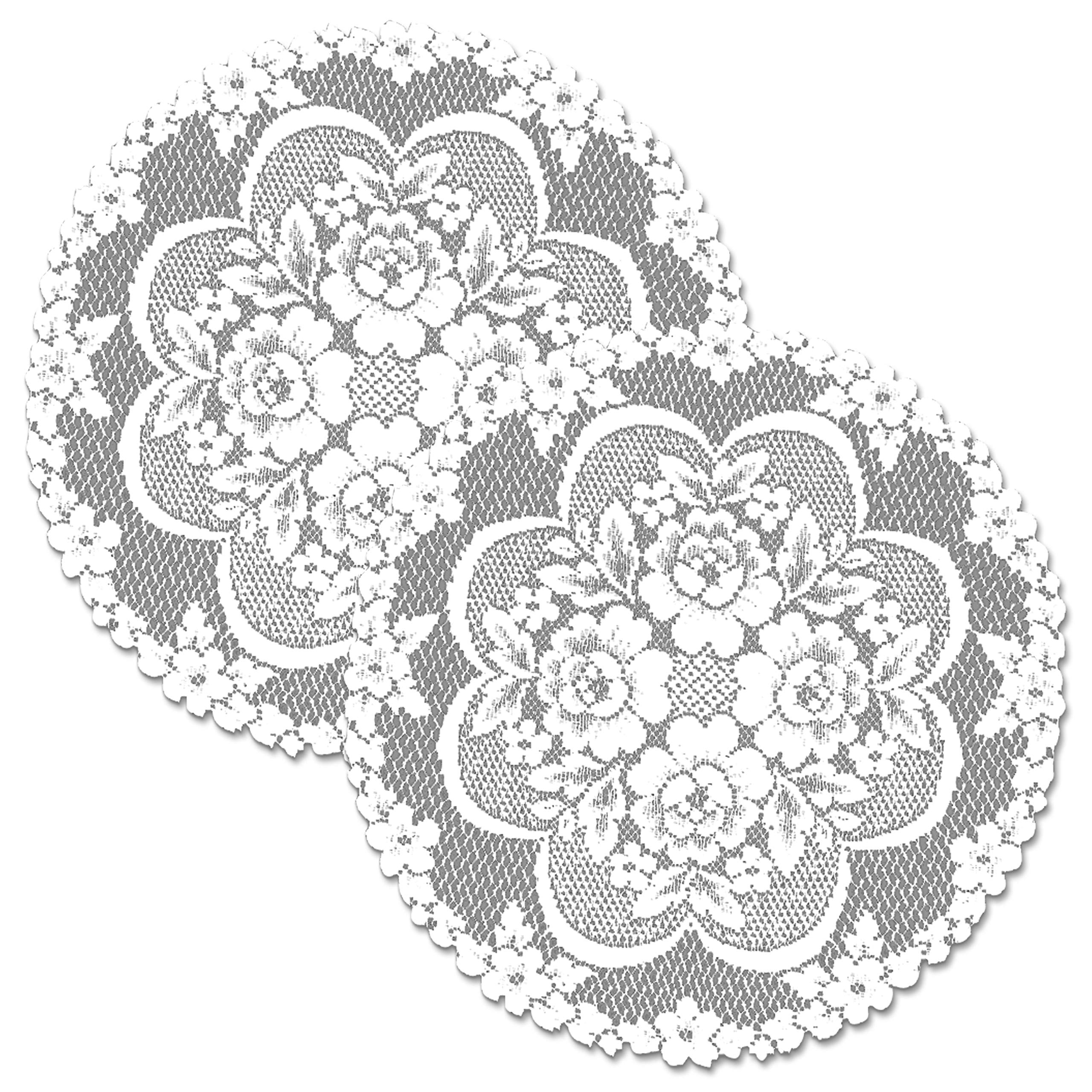 Amazon.com: Heritage Lace Victorian Rose Doily, 19", White, 2 Count ...