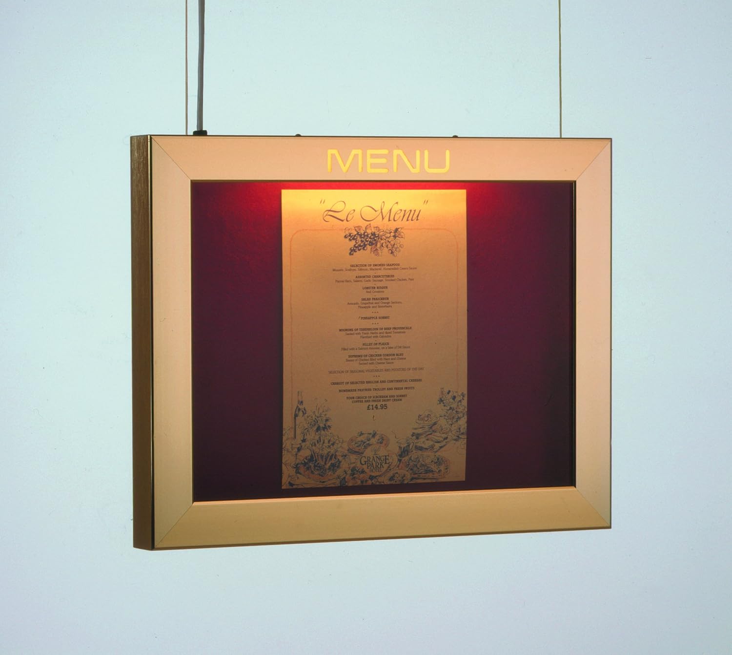 Hanging Illuminated Window Menu Display Case To Hold 2 x A4 or 1 x A3 ...