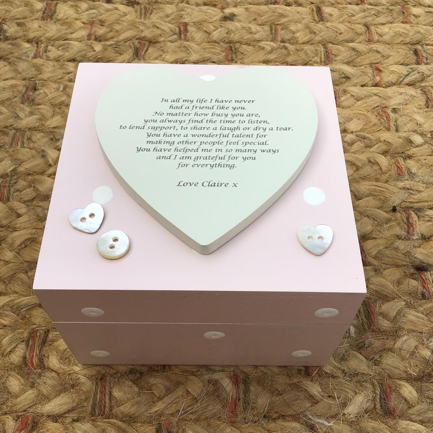 PERSONALISED FRIEND Box ~ Best Special Friend gift KEEPSAKE Trinket ...
