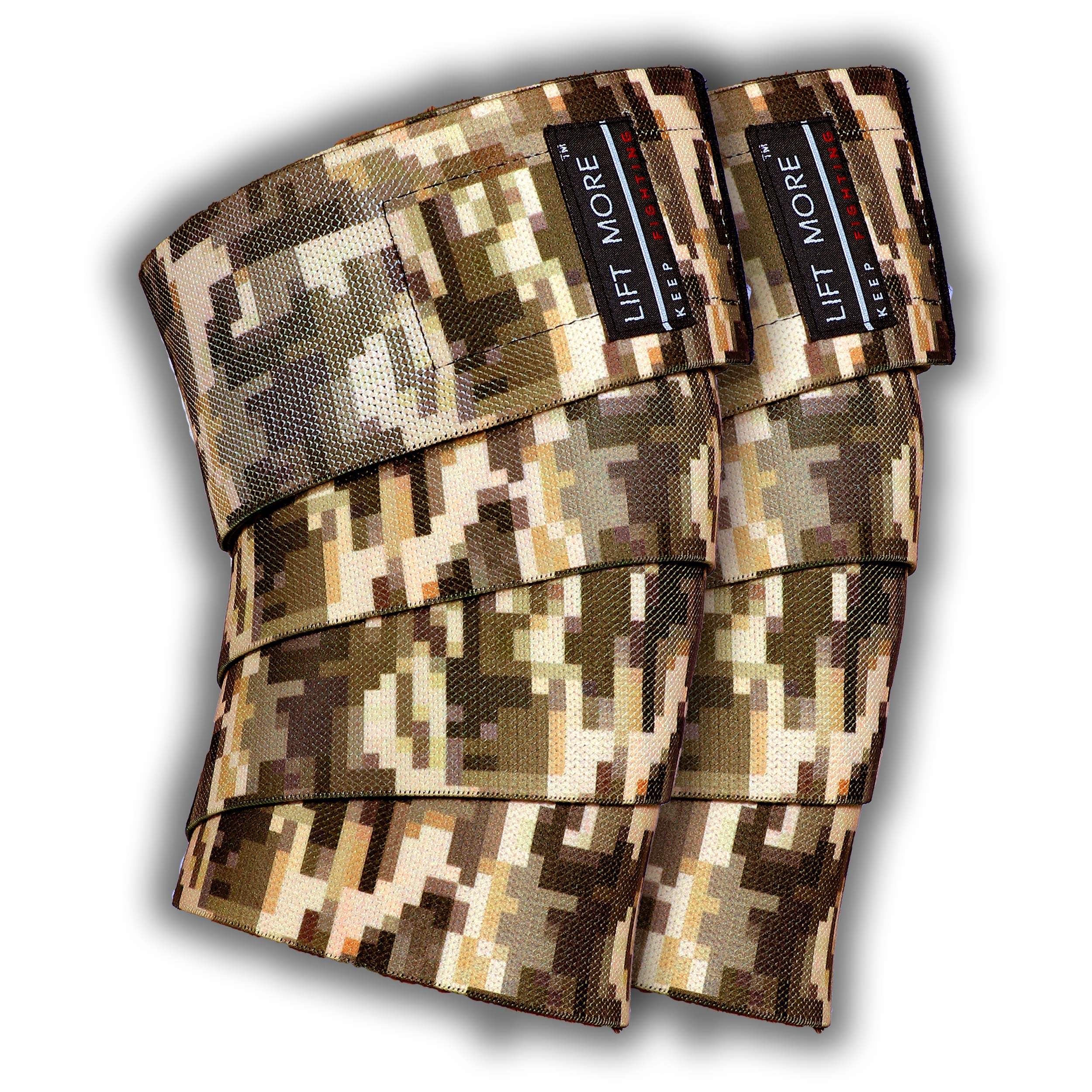 Lift More Knee Support Pair Wrap Strap For Squats Weightlifting ...