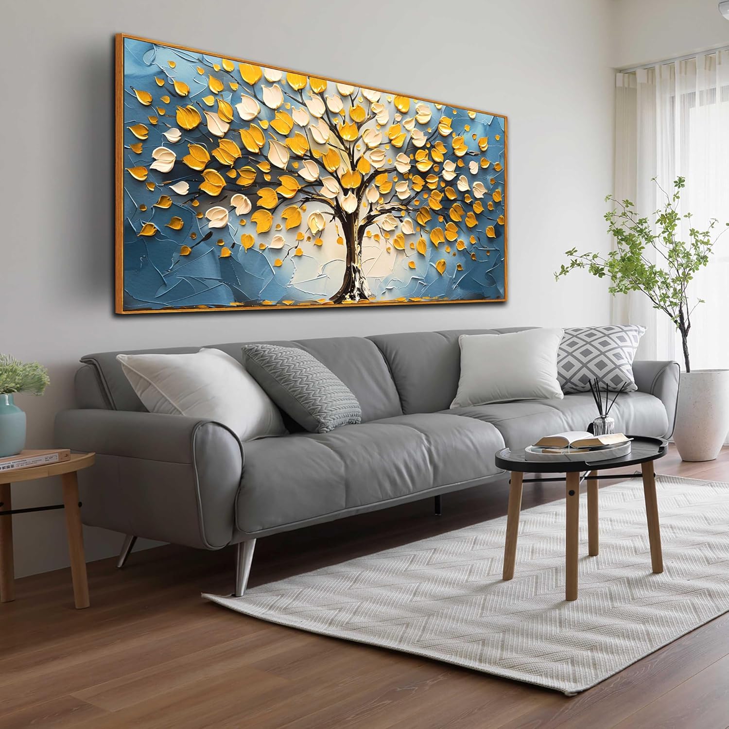 Amazon.com: Abstract Tree Wall Decor - Large Canvas Wall Art Living ...