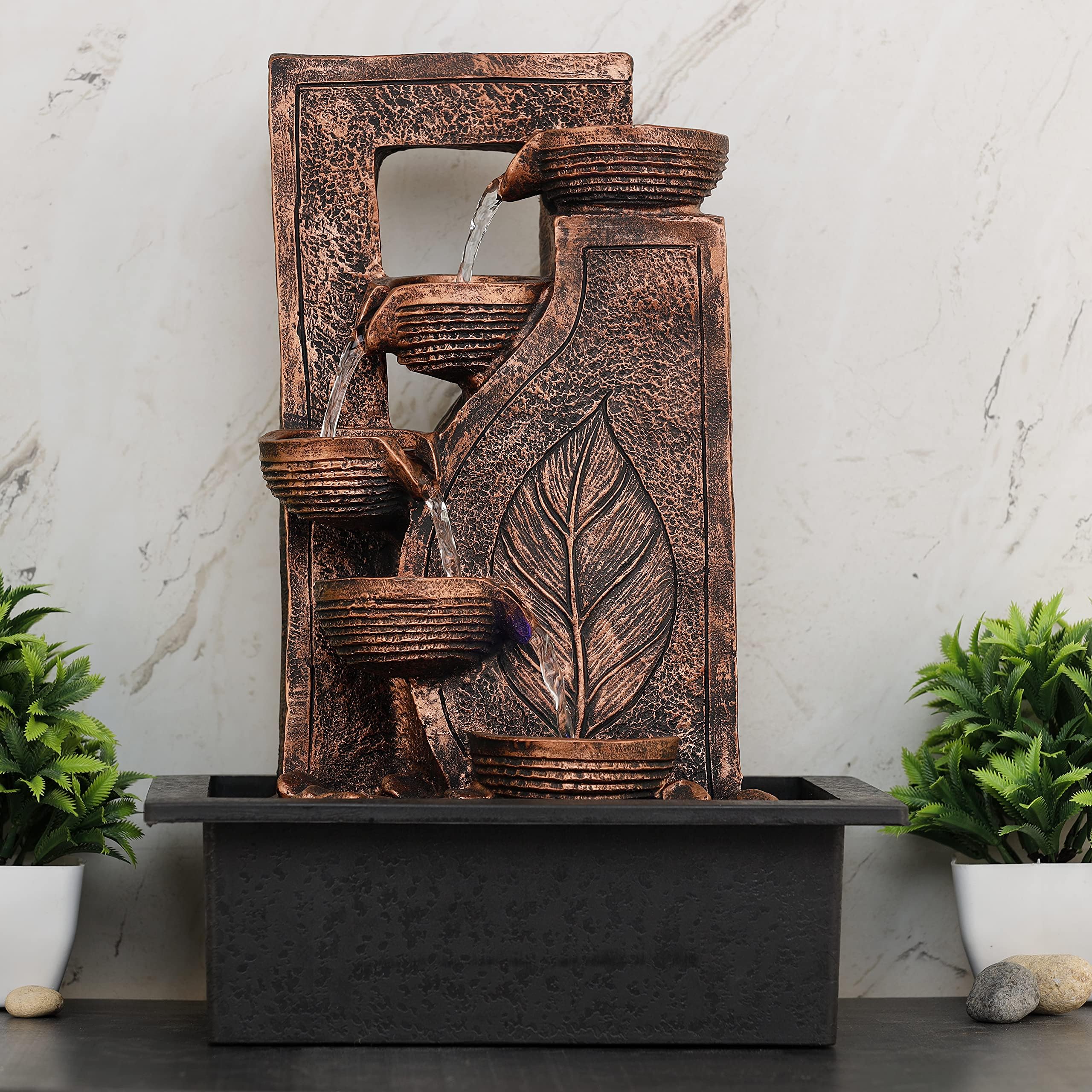 BIYALI Tabletop Water Fountains for Home Office Décor – Desktop ...