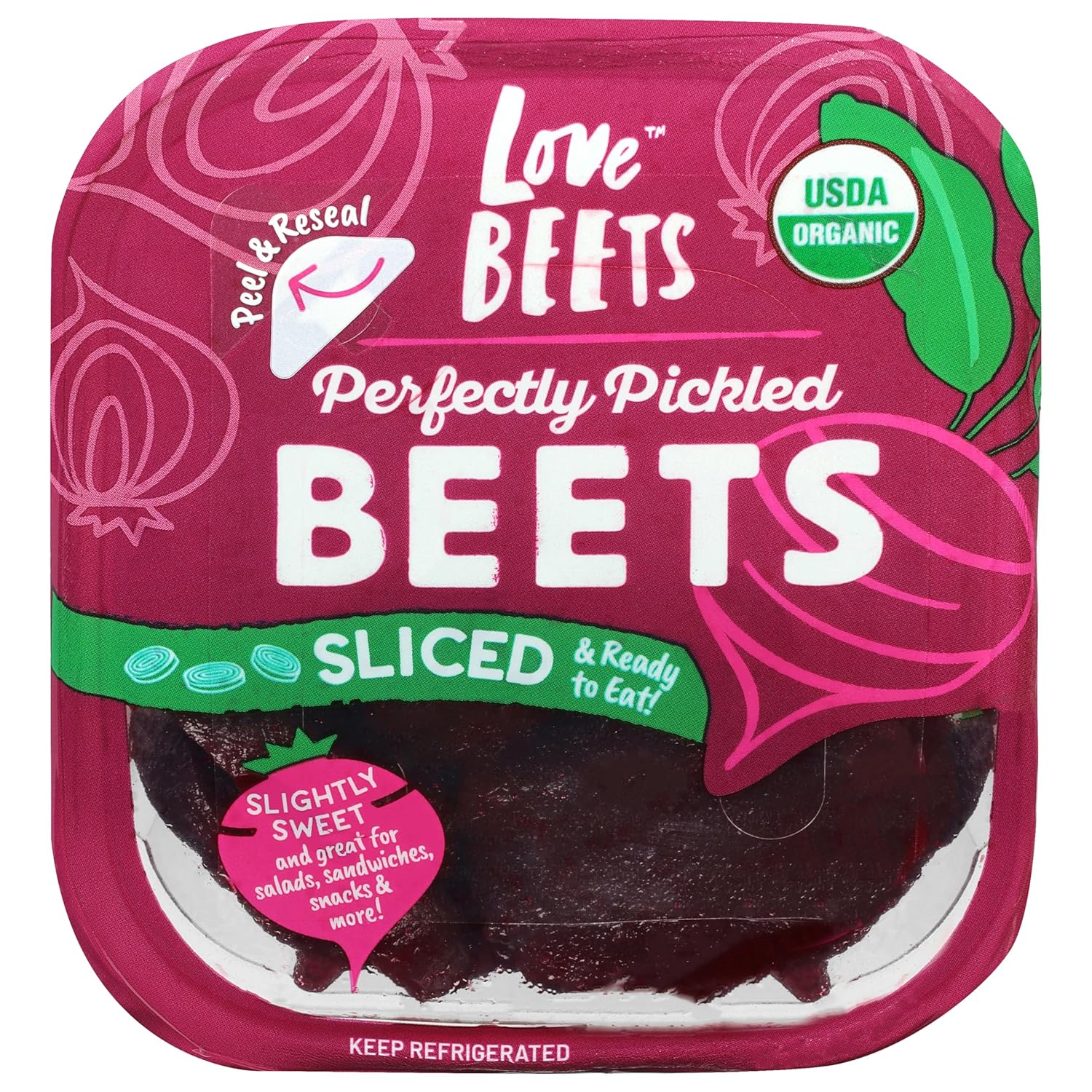 Amazon.com: LOVE BEETS Organic Perfectly Pickled Sliced Beets, 6.5 OZ ...