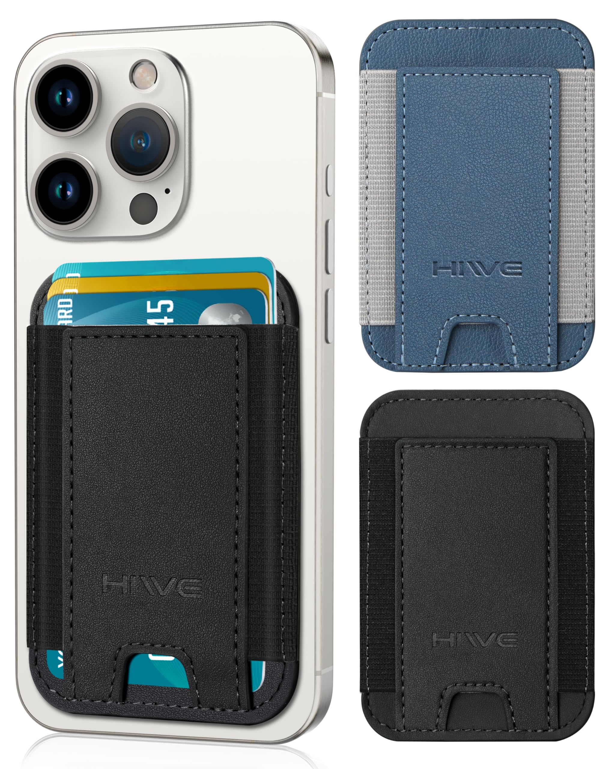 Amazon.com: 2 Pack Phone Card Holder, Premium Leather Phone Wallet ...