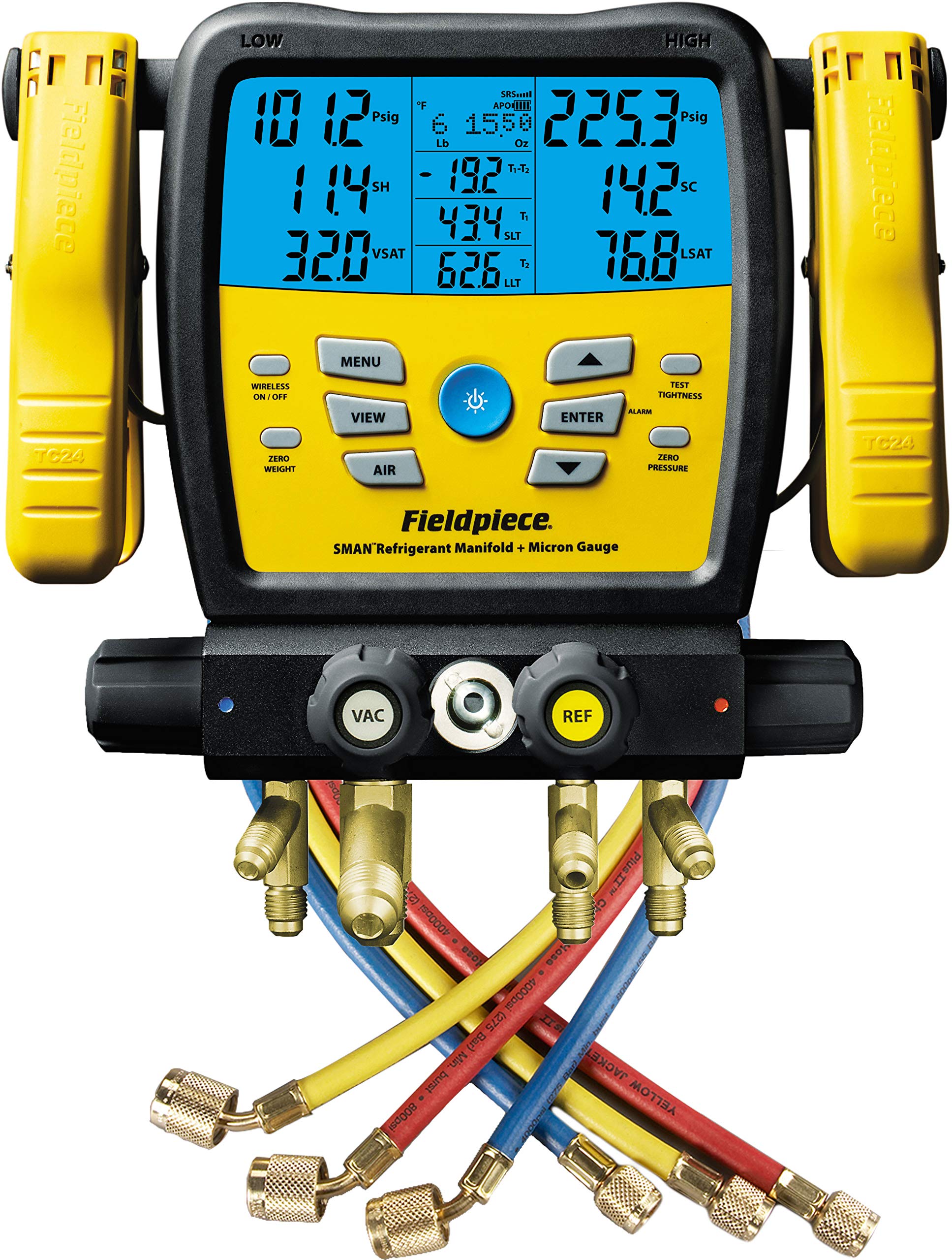 Fieldpiece SM480V - Four Port, Wireless SMAN Manifold with Micron Gauge ...