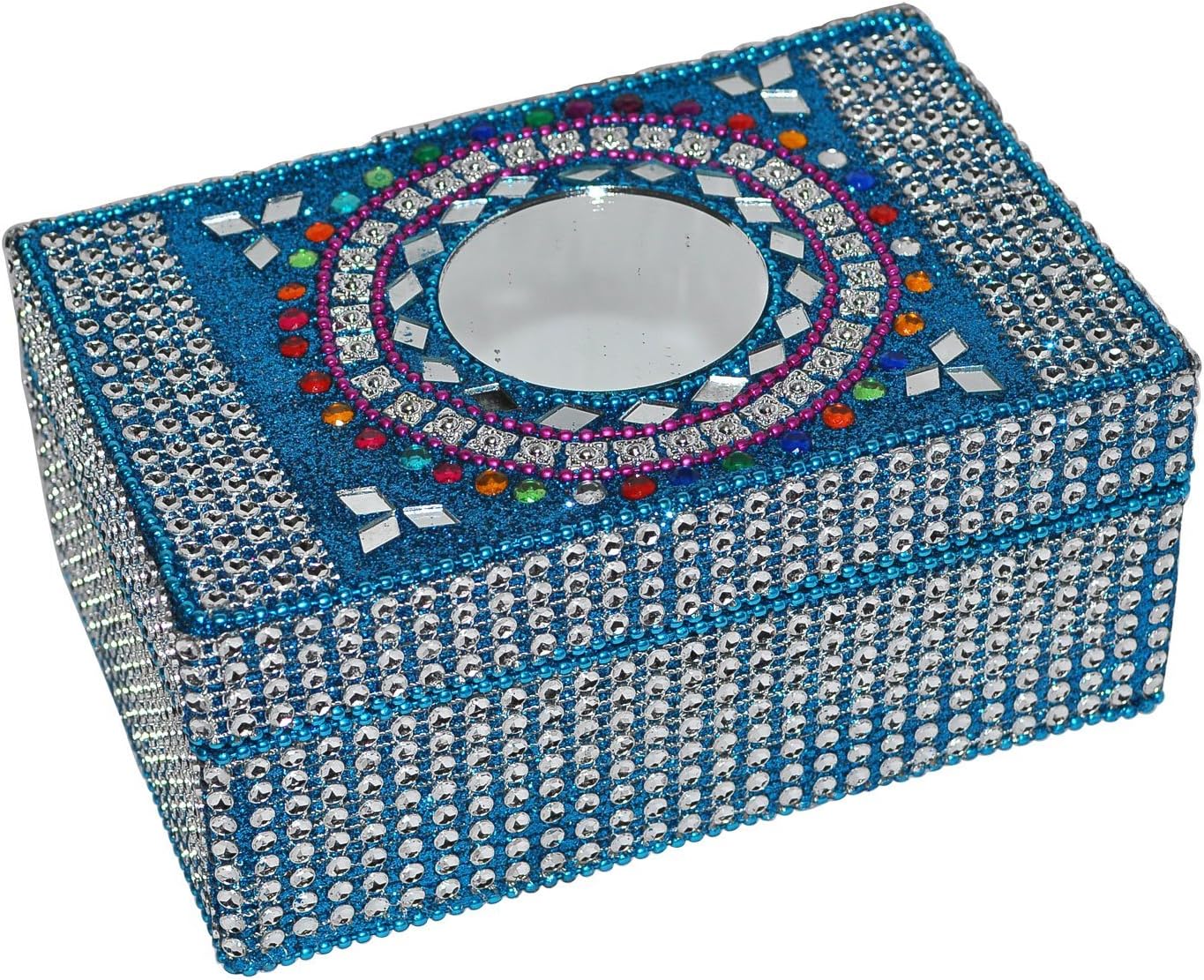 Amazon.com: Turquoise Mirrored Handmade Jewelry Box