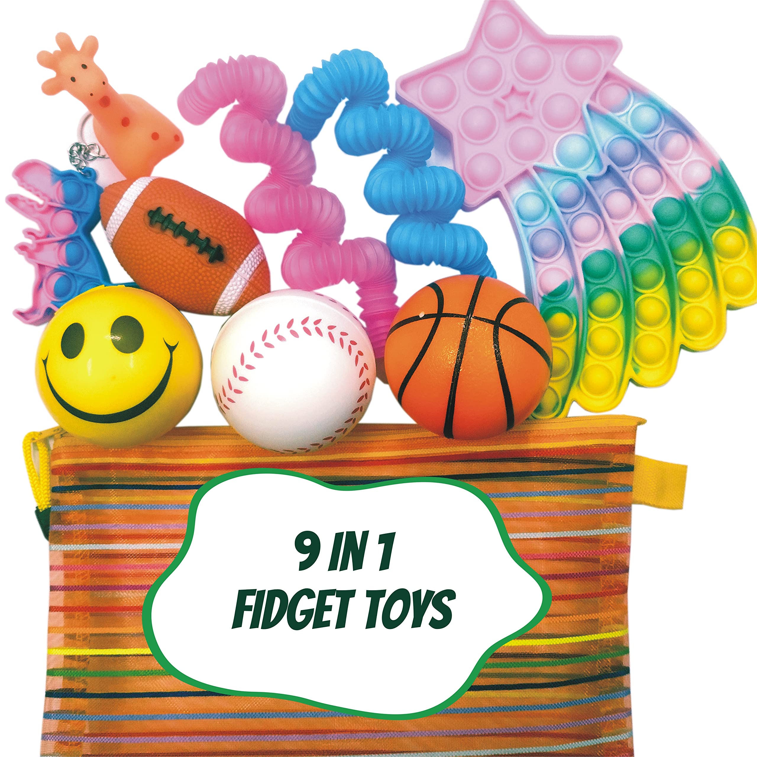 Buy INDIKONB 8 in 1 Fidget Toys for Kids | Pop It , Poppet Keychain ...