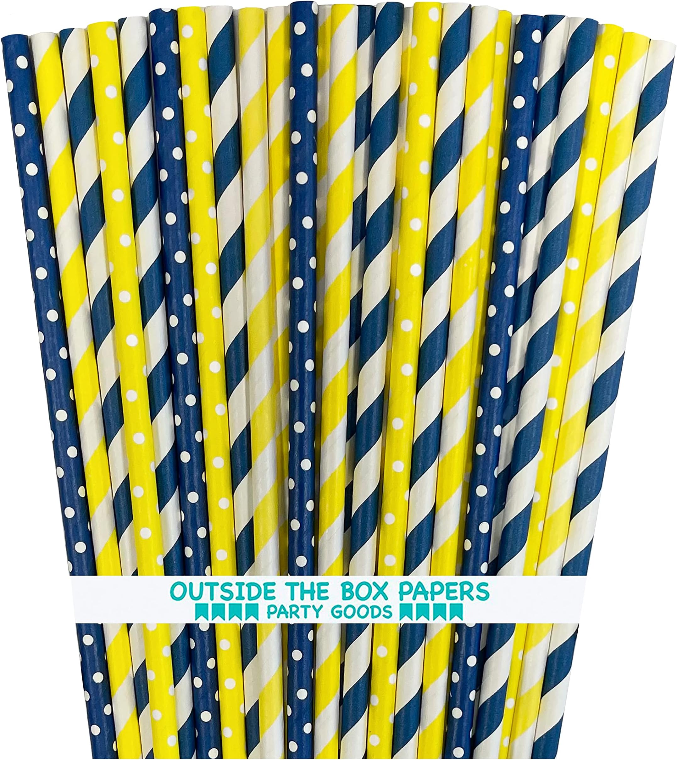 Amazon.com: Anchor Nautical Themed Paper Straws - Navy Blue White - 7. ...