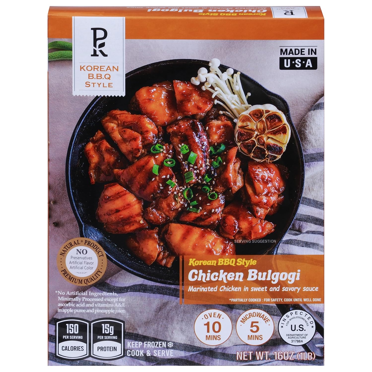Amazon.com: Pk, Korean BBQ Style Chicken Bulgogi, 16 Ounce : Grocery ...