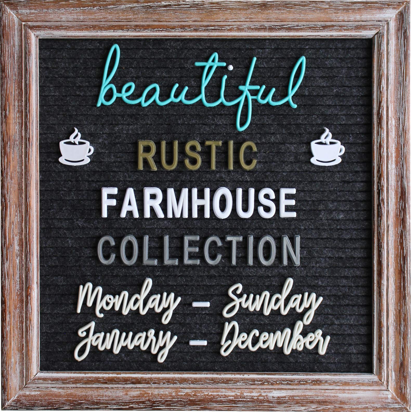 Buy Rustic Black Felt Letter Board Farmhouse Bundle Letter Set ...
