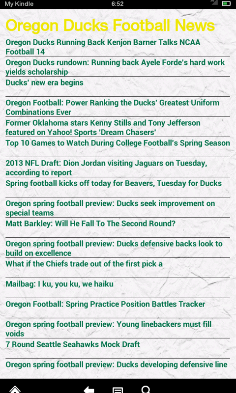 Oregon Football News(Kindle Tablet Edition) - App on Amazon Appstore