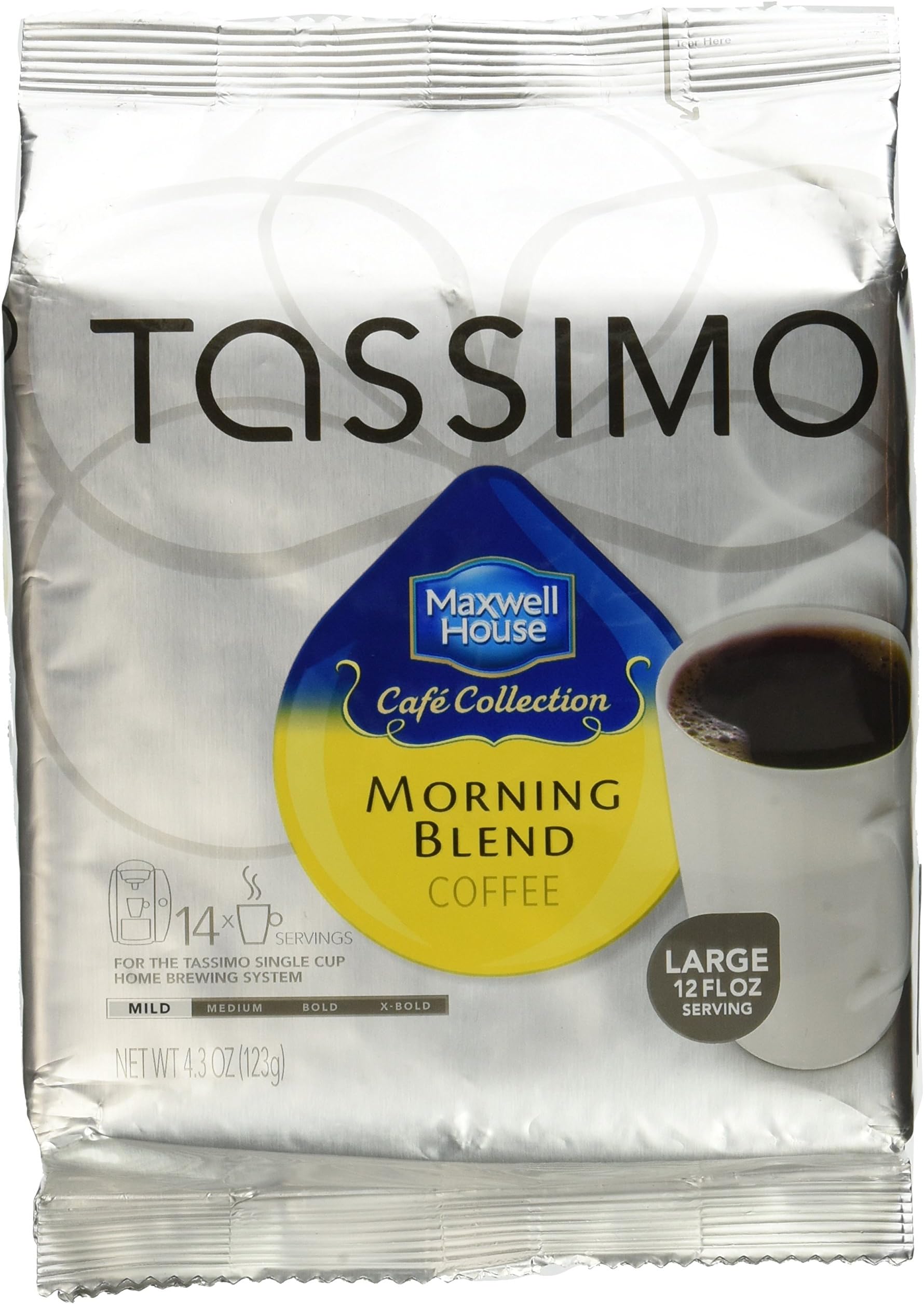 Amazon.com: Tassimo Cafe Collection Morning Blend, T-Discs, 14 ct ...
