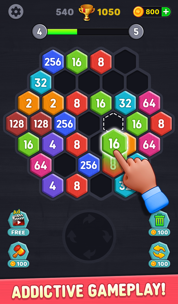 Merge Hexa Puzzle 3D 2048 Game - App on Amazon Appstore