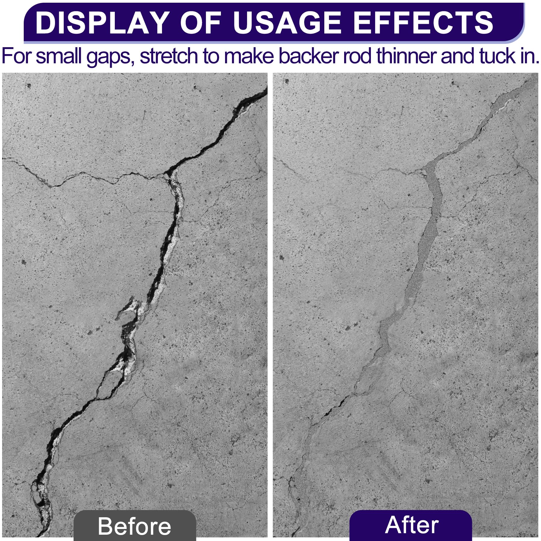 Snapklik.com : ToLanbbt Backer Rod EPDM Rubber 5/8" Diameter X 20 ...