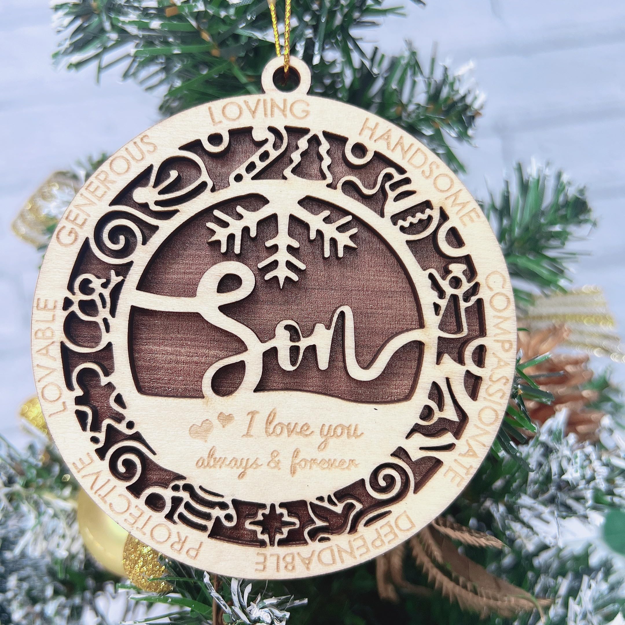 Amazon.com: Son Ornament Gift from Dad, Mom to Son, Gift to Sons ...