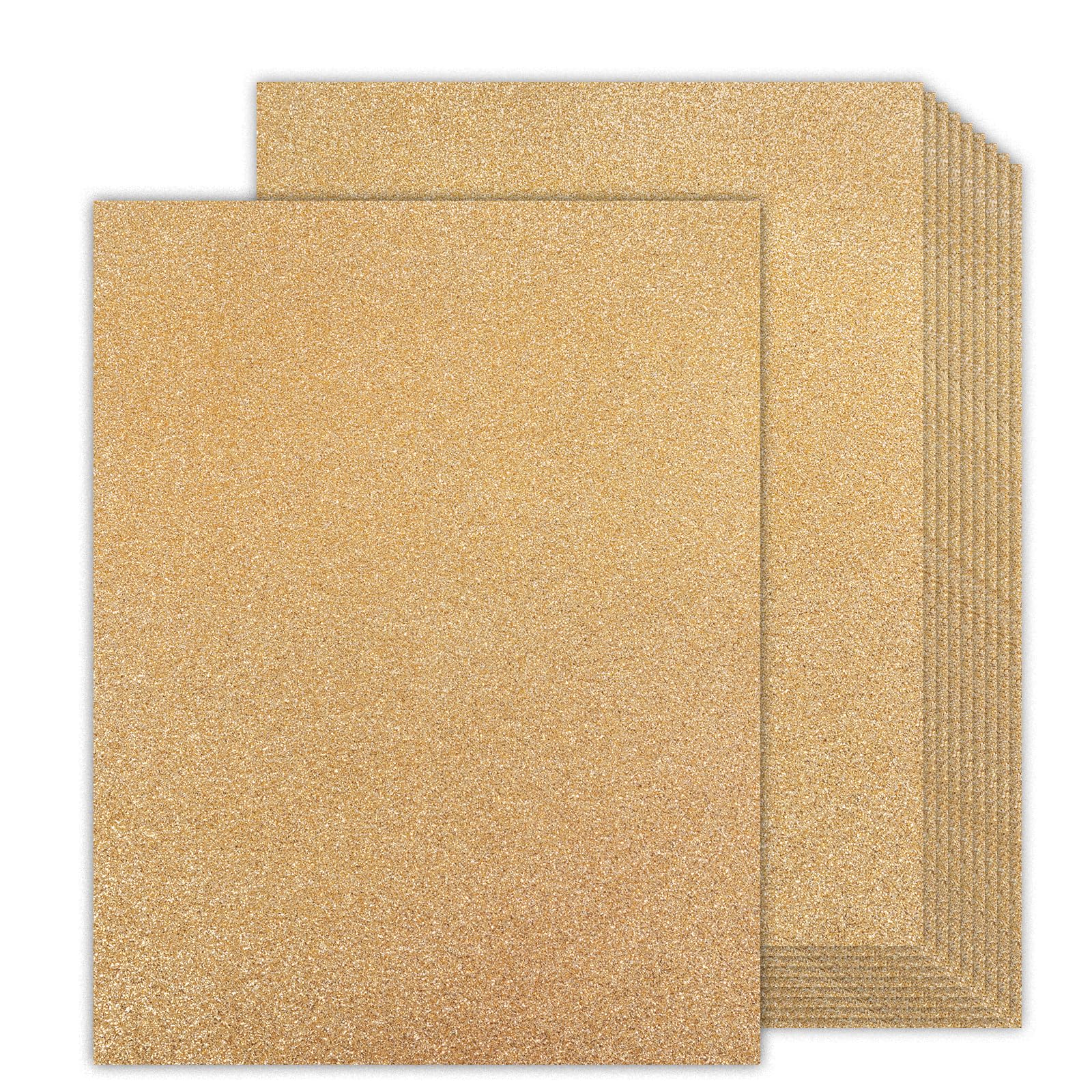 Snapklik.com : Gold Glitter Cardstock 85x11 Double-Sided 24 Sheets ...