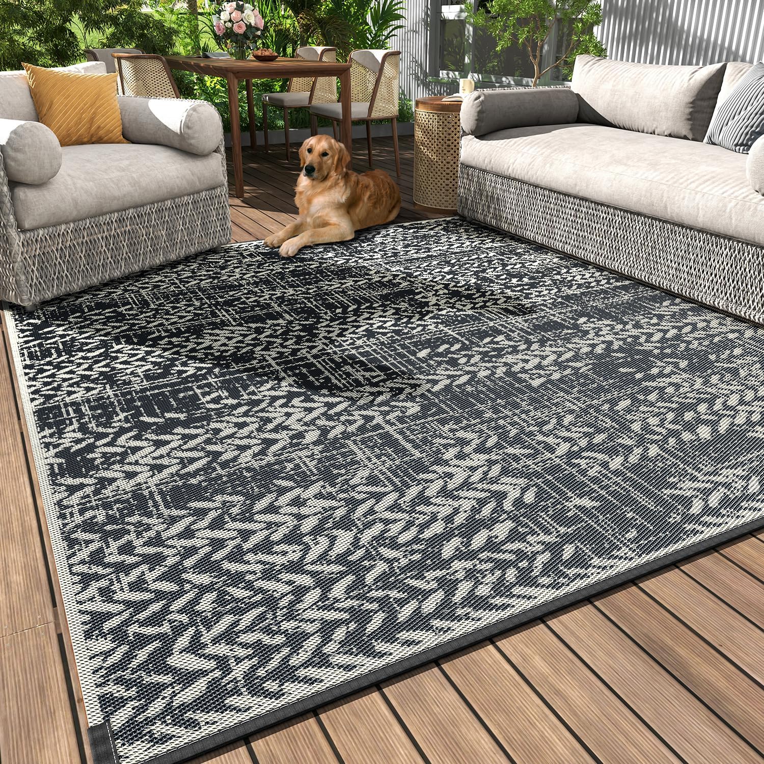 Amazon.com: WESTLOOM Outdoor Plastic Straw Rug 8x10 Waterproof Outdoor ...