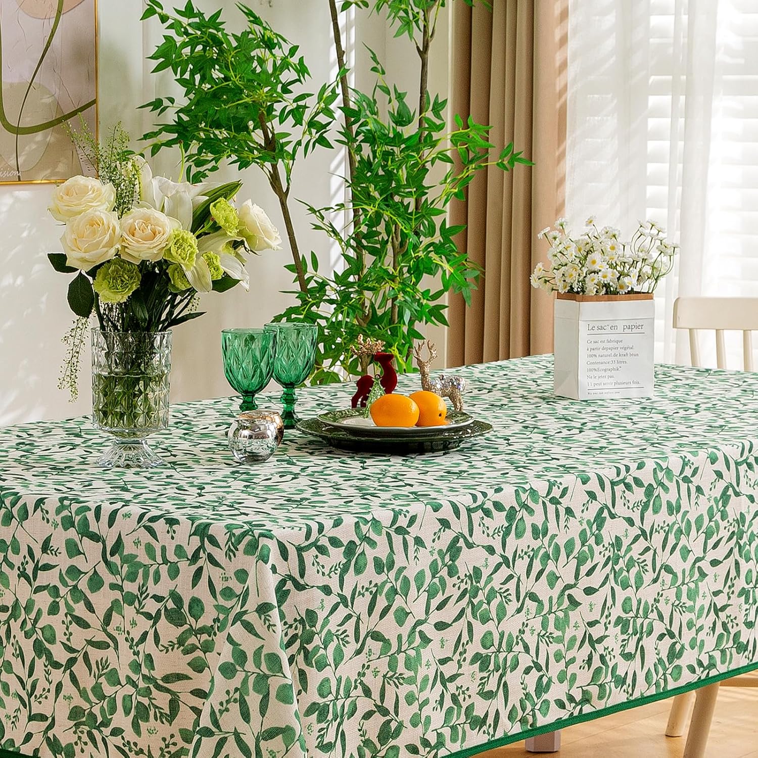 Amazon.com: Midsummer Breeze Rectangle Table Cloth for Spring, Summer ...