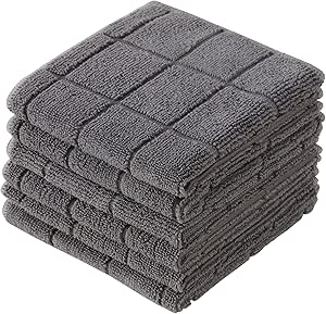 Amazon.com: Microfiber Terry Dish Rags Set of 6, Super Absorbent and ...