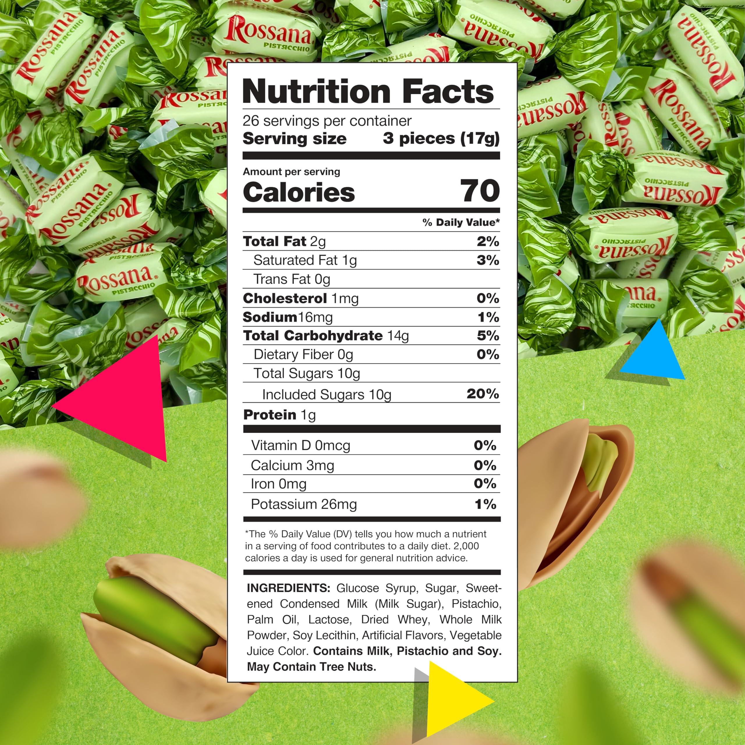 Snapklik.com : Fida Rossana Pistachio Hard Candy 1 Pound Bag - About 75 ...