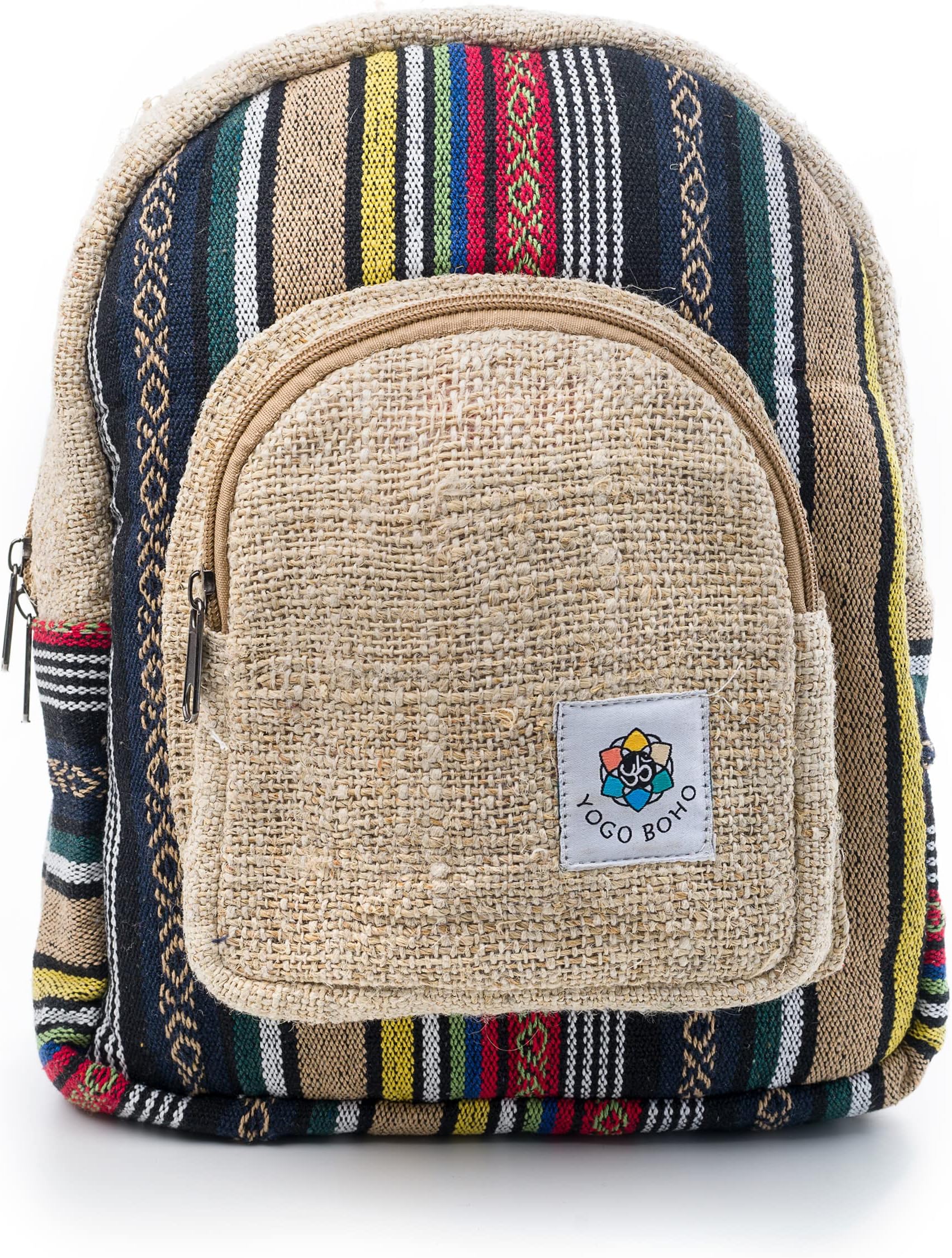 Amazon.com: Yogo Boho Mini Backpack, Himalayan Hemp Backpack Purse for ...