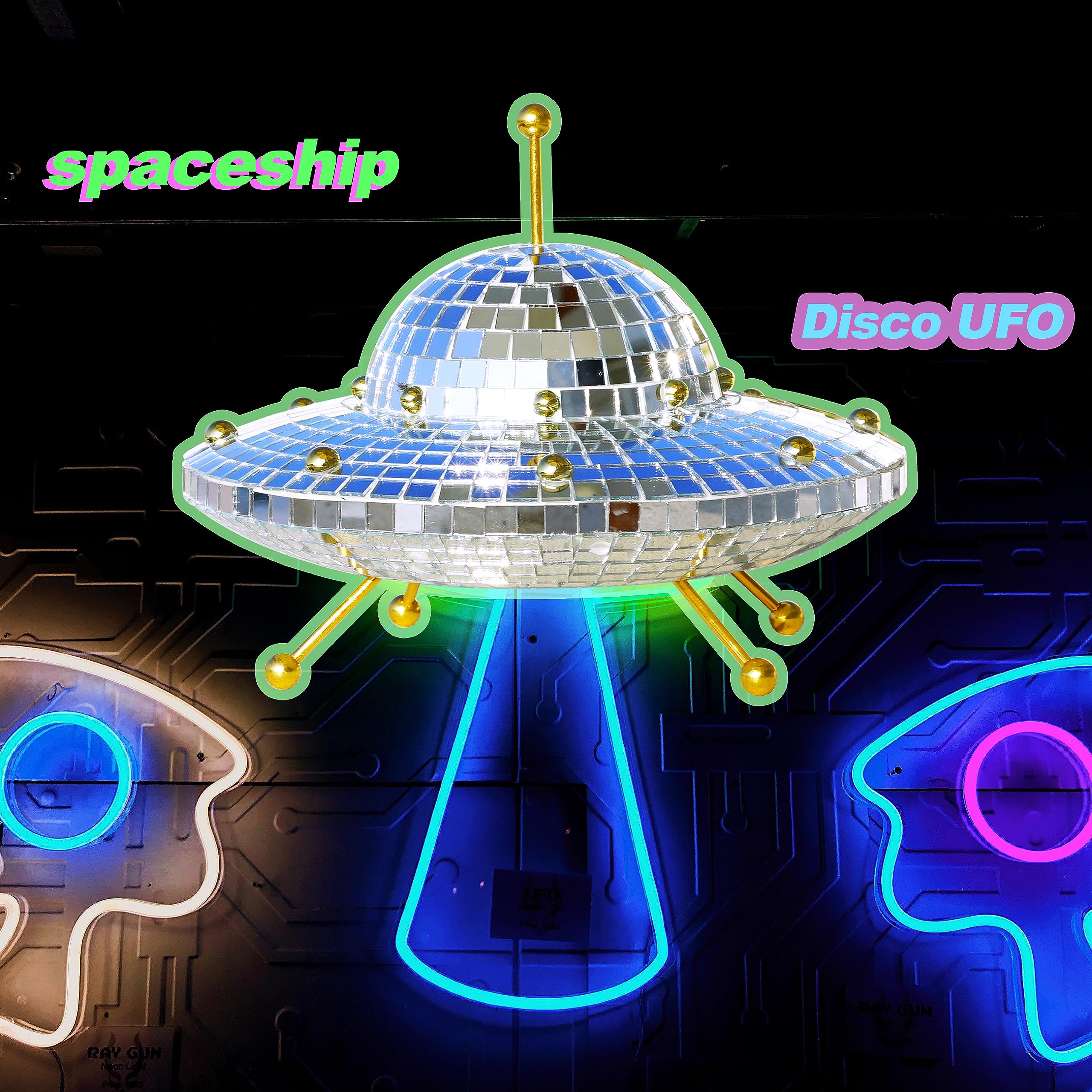 Mainan Bola Ufo XYQXYQ Retro UFO Disco Ball UFO Decor Space-Themed ...