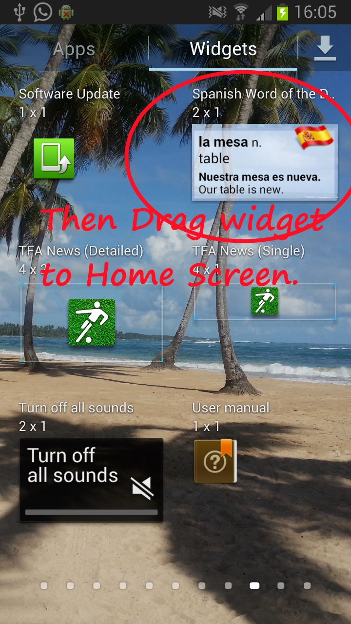 Spanish Word of the Day Widget - App on Amazon Appstore