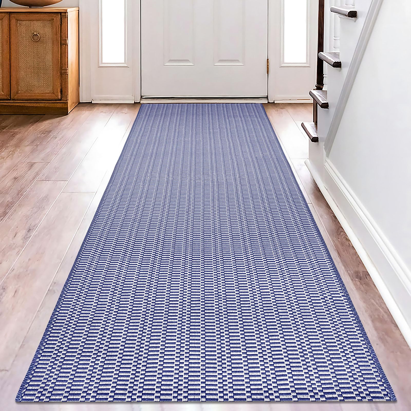 KOZYFLY Washable Runner Rug 2.6x8 ft Hallway Kitchen Runner Rugs with ...