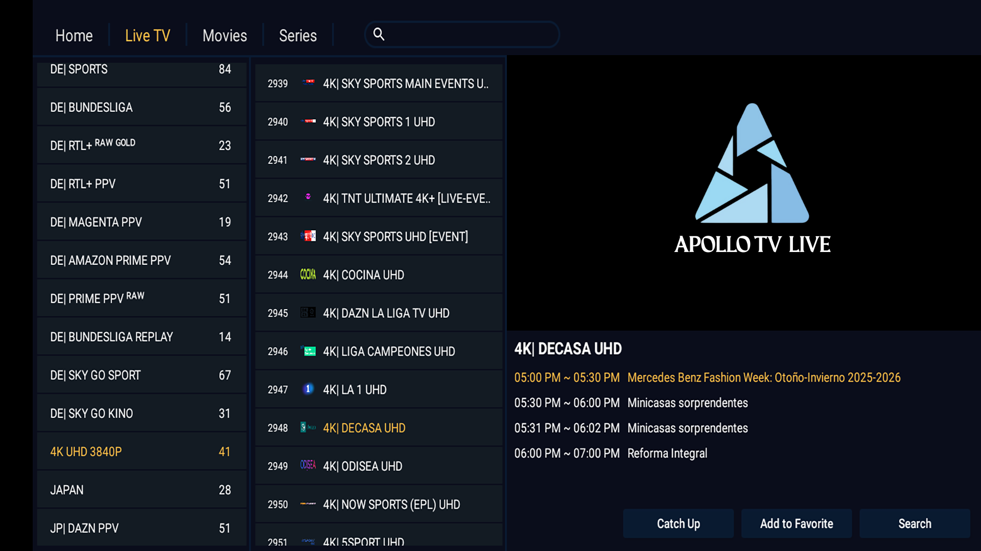 Apollo Live TV-Aplicación en Amazon Appstore