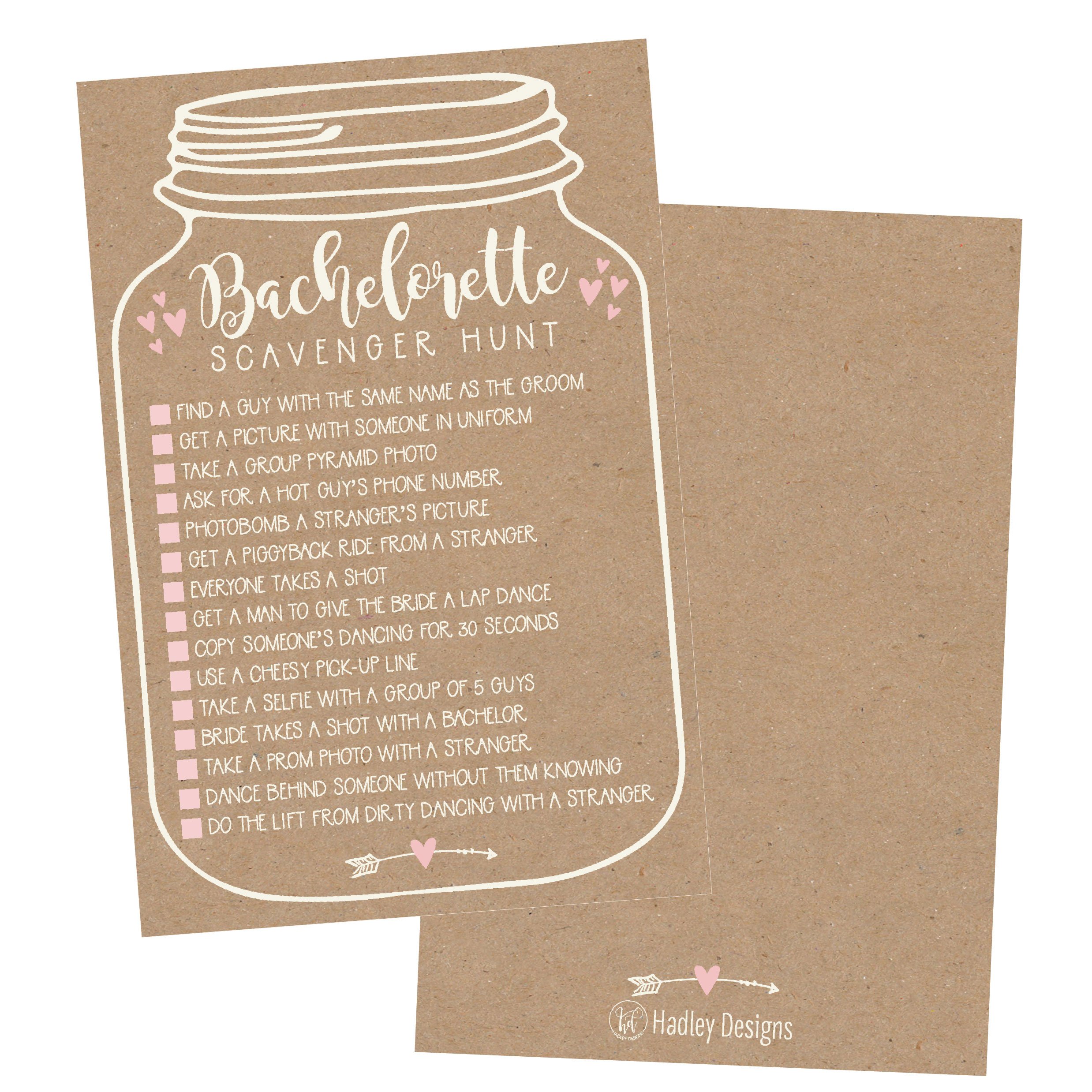 Bachelorette Scavenger Hunt Ideas