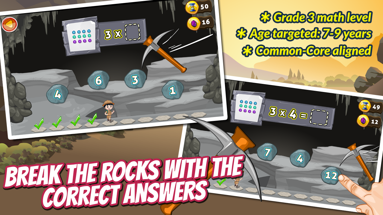 Treasure Dash Math: Learn Multiplication and Times Table for Kids - App ...