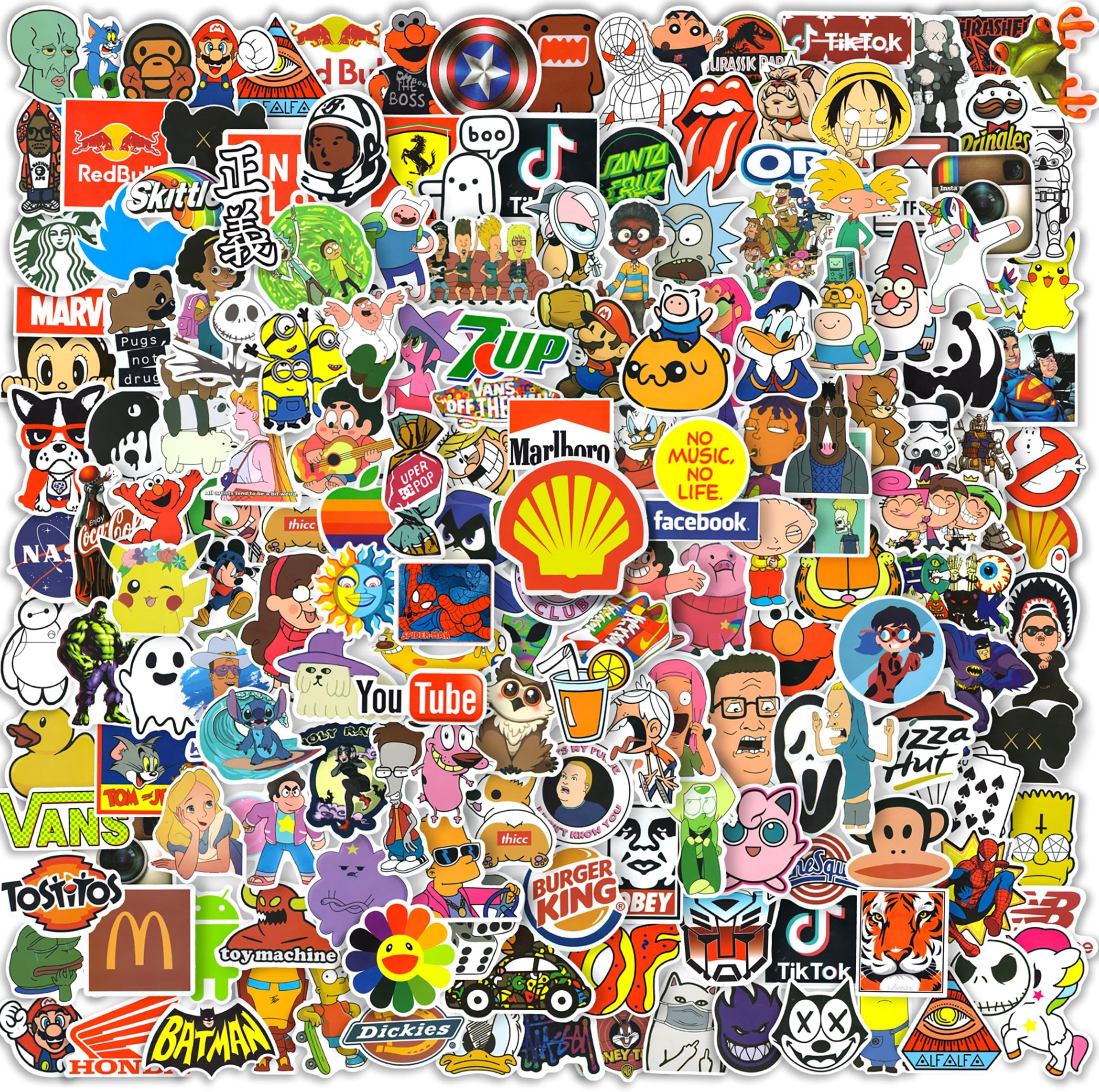 Amazon.com: Cool Brand Stickers, 300Pcs Stickers for Water Bottles ...