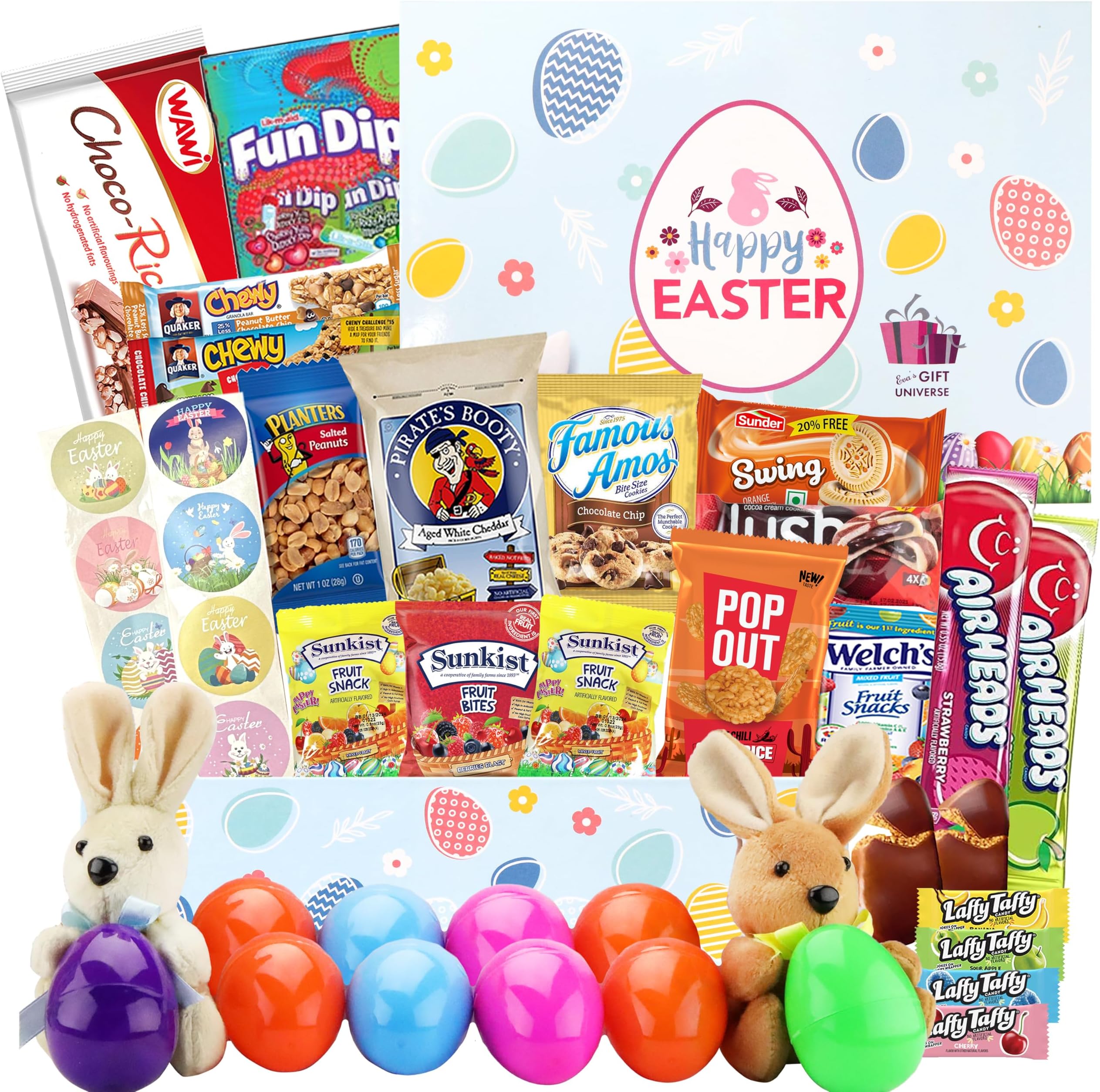 Amazon.com: Easter Care Package Blue Box (52 Count) Filled with Candy ...