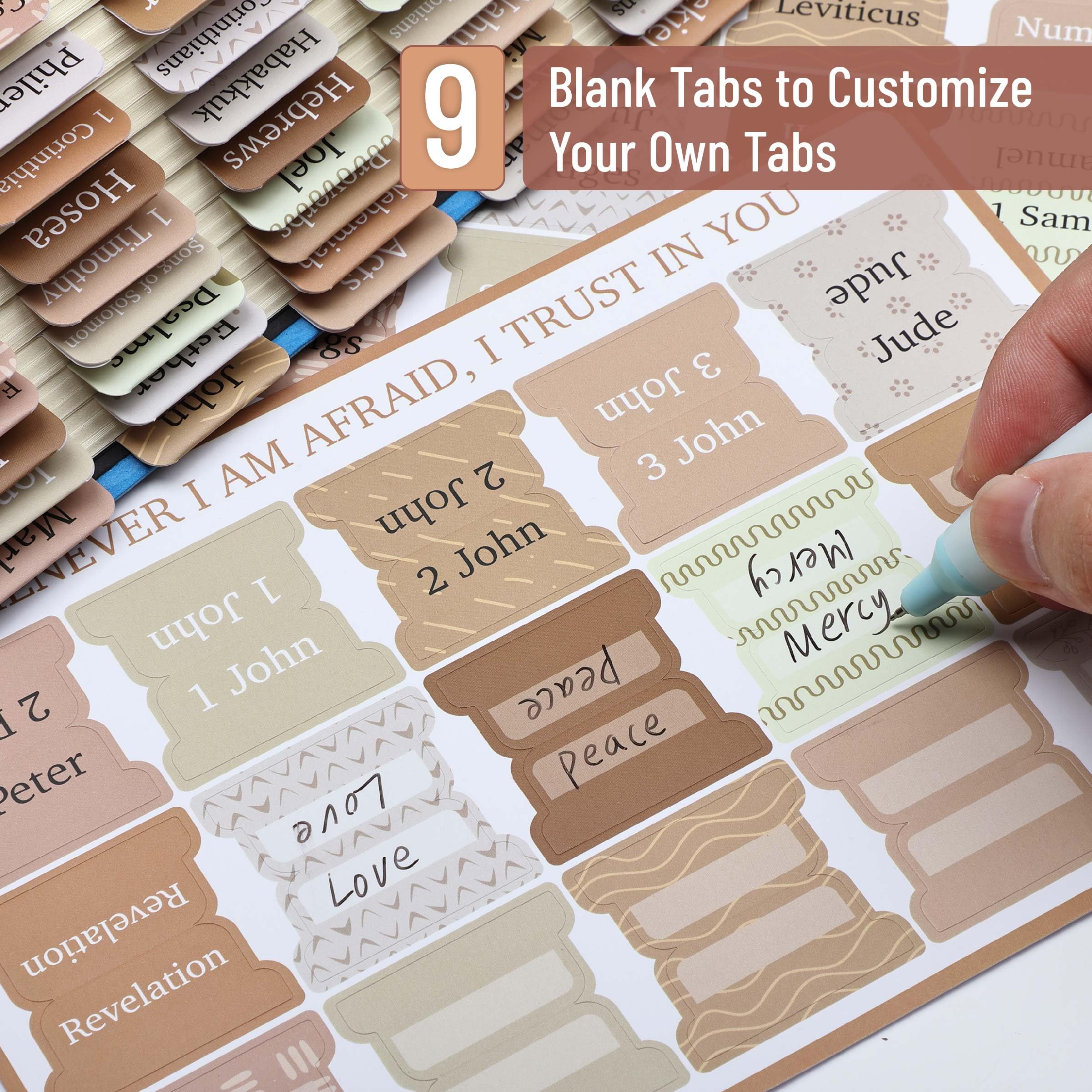 Snapklik.com : Bible Tabs, 75 Tabs, Coffee Palette, Laminated Bible ...