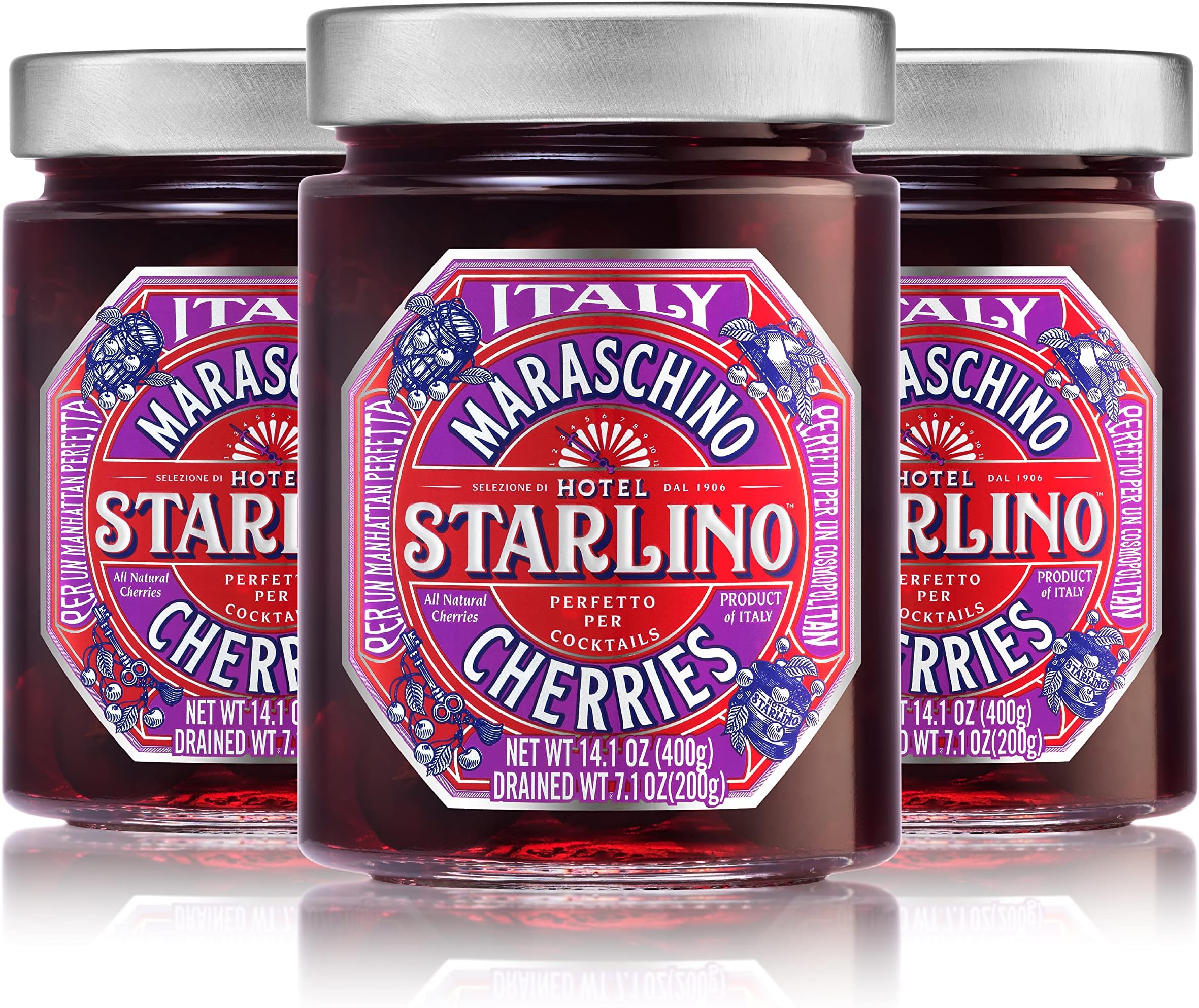 Amazon.com : Reese Red Maraschino Cherries with Stems, 10 oz : Canned ...