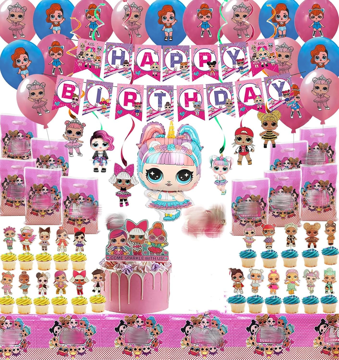 Amazon.com: Themed birthday party supplies pack includes banners ...