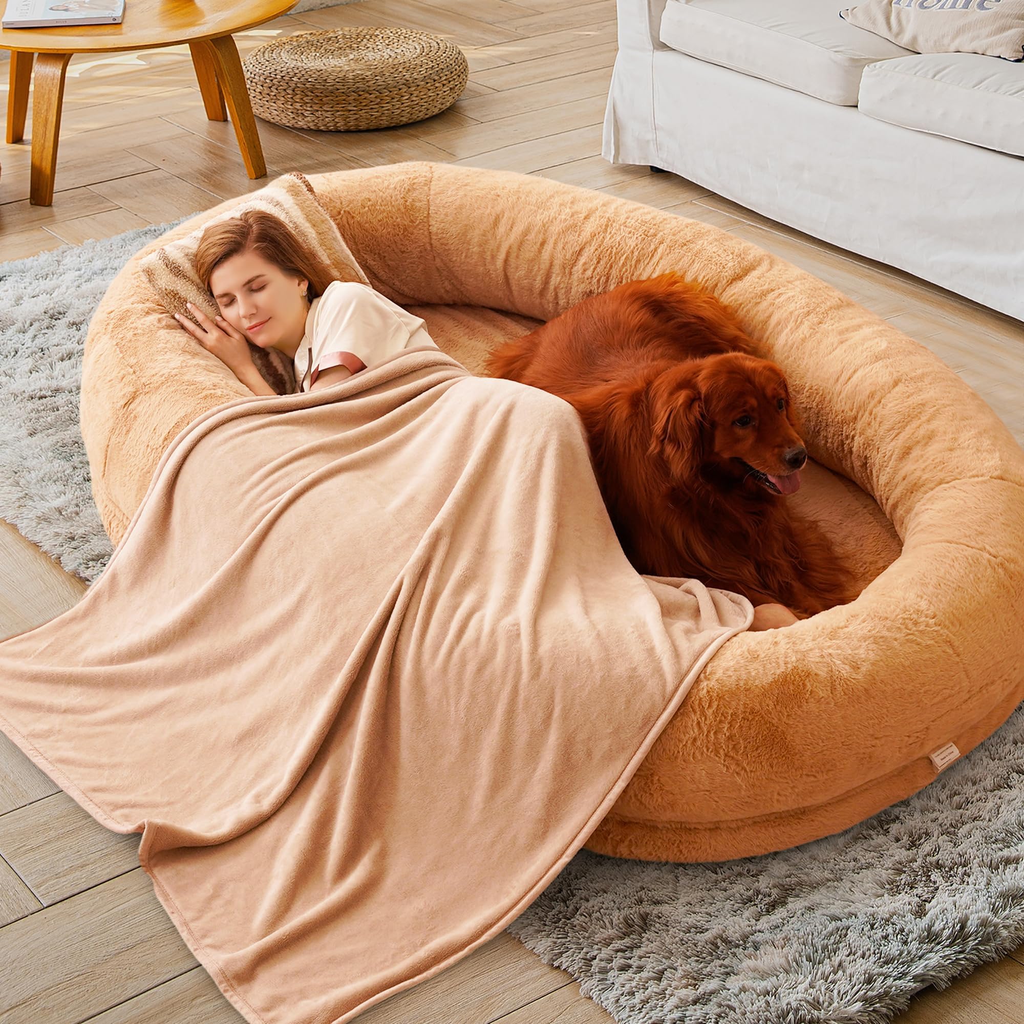 Amazon.com : Human Dog Bed,73"x44"x14" Giant Dog Bed For Humans w ...