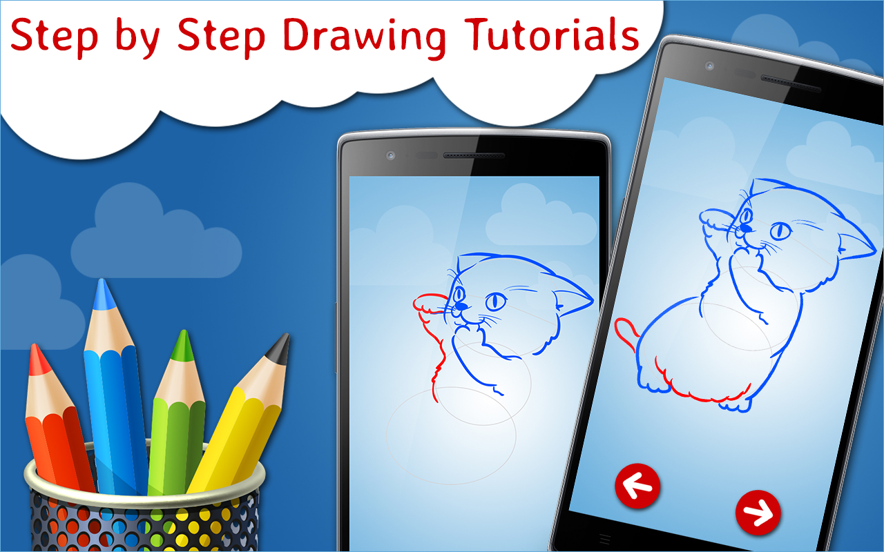 How to Draw Cats Step by Step Drawing App - App on the Amazon Appstore