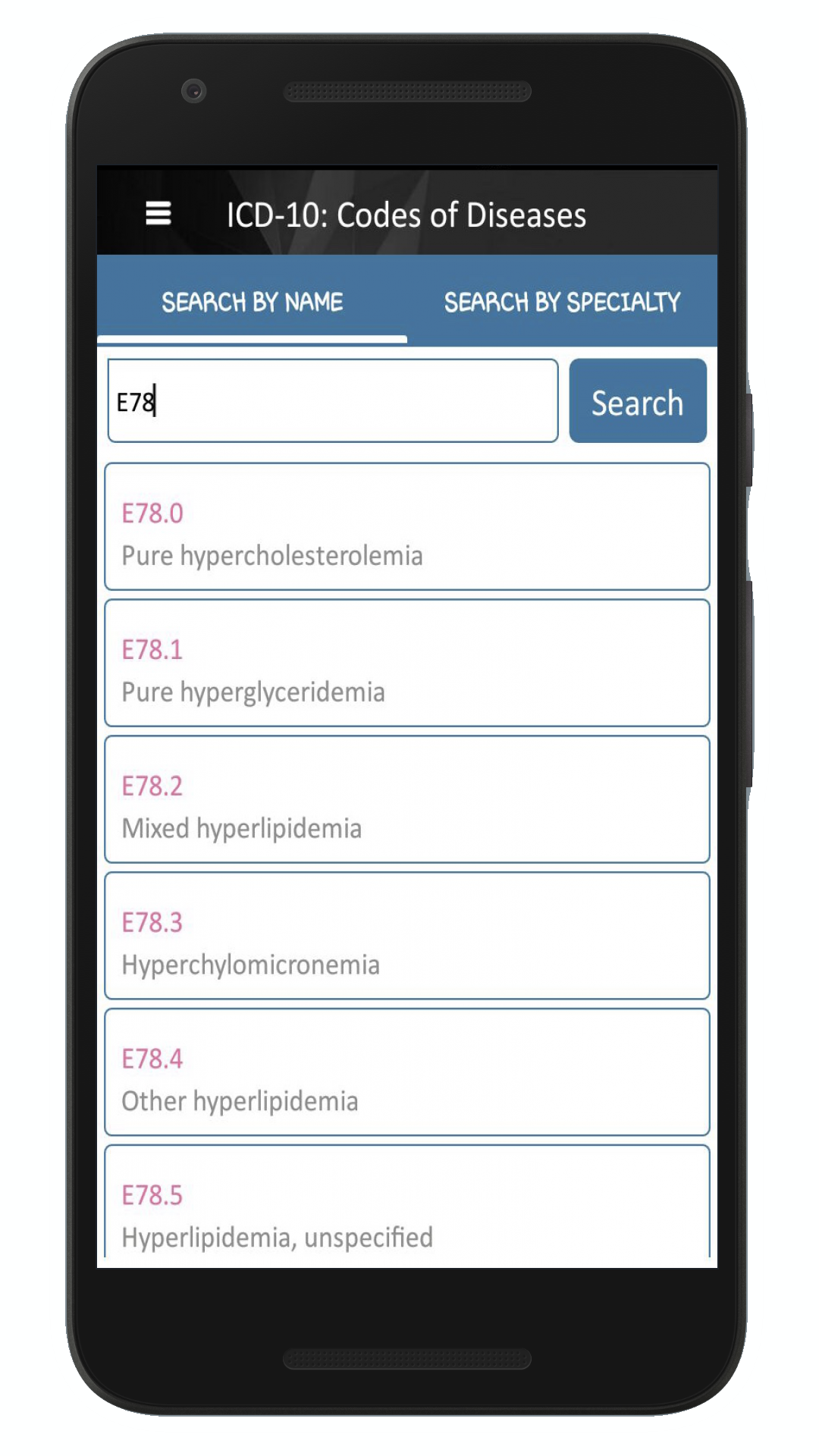 ICD-10: Codes of Diseases - App on Amazon Appstore