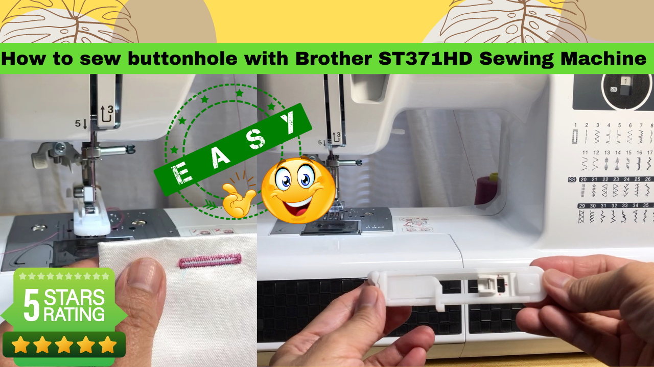 Watch How to sew easy button-holes with Brother ST371HD Sewing Machine ...