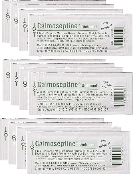 Amazon.com: Calmoseptine Ointment Foil Packets 1/8 Oz 3.5G for Rashes ...